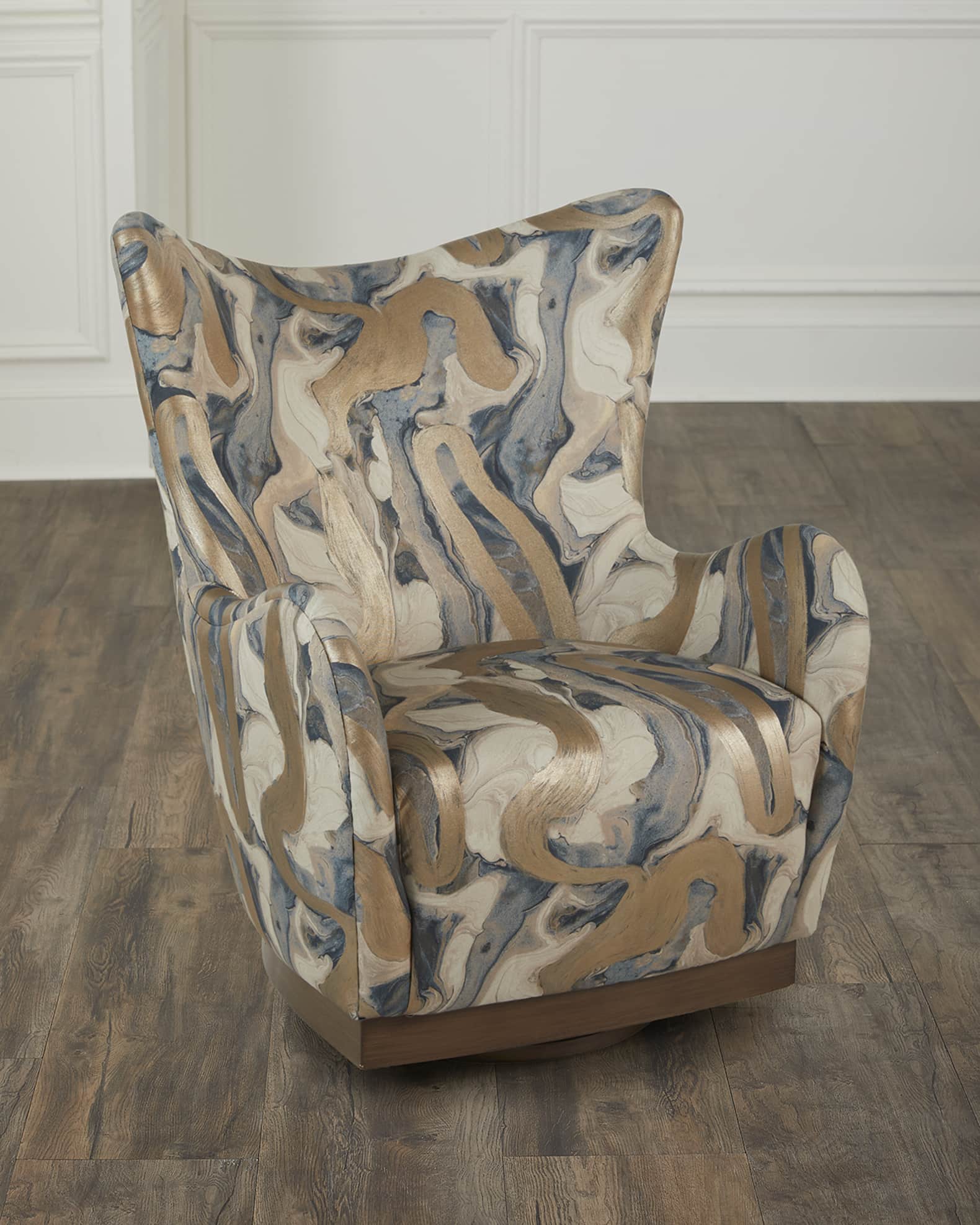 Massoud Noor Swivel Wing Chair | Neiman Marcus