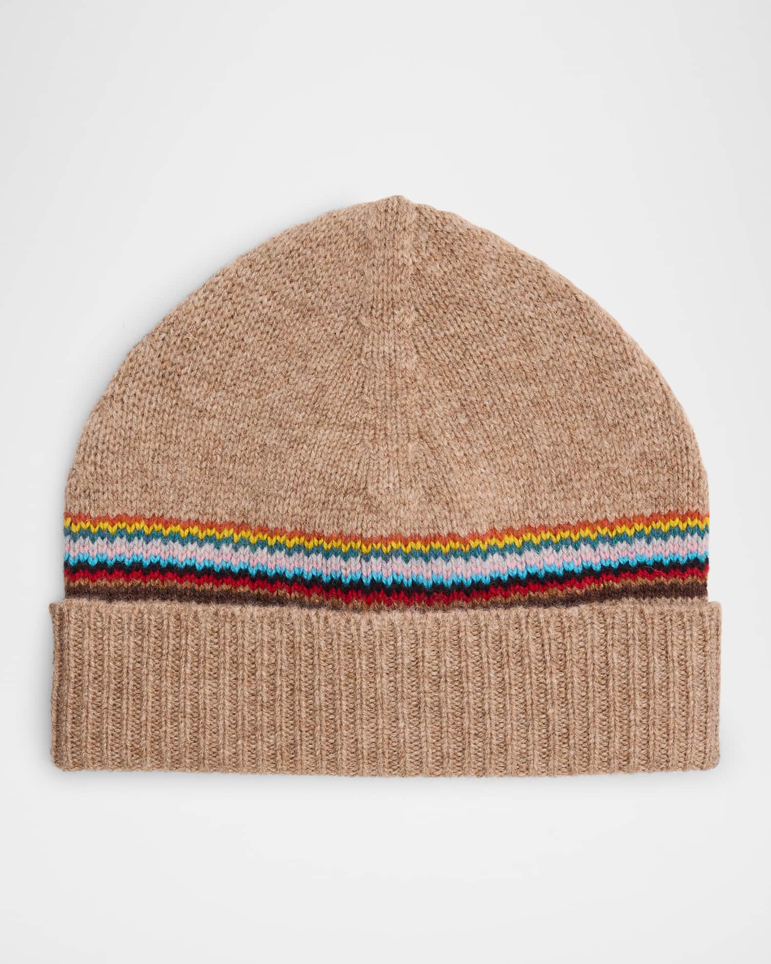 Paul Smith Men's Lambswool Signature Block Stripe Beanie Hat | Neiman ...