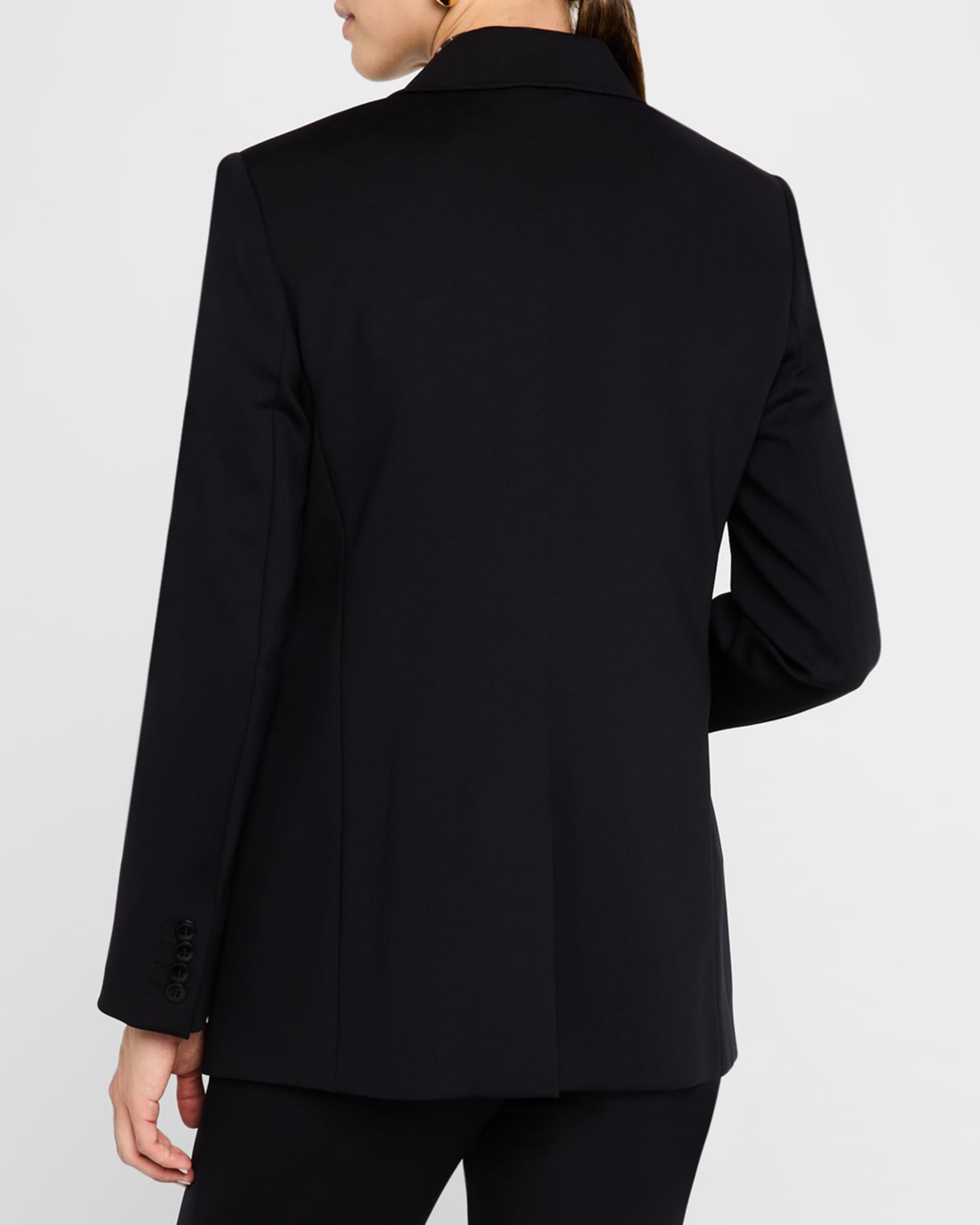 Max Mara Studio Caprara Single-Button Pick Stitch Blazer | Neiman Marcus