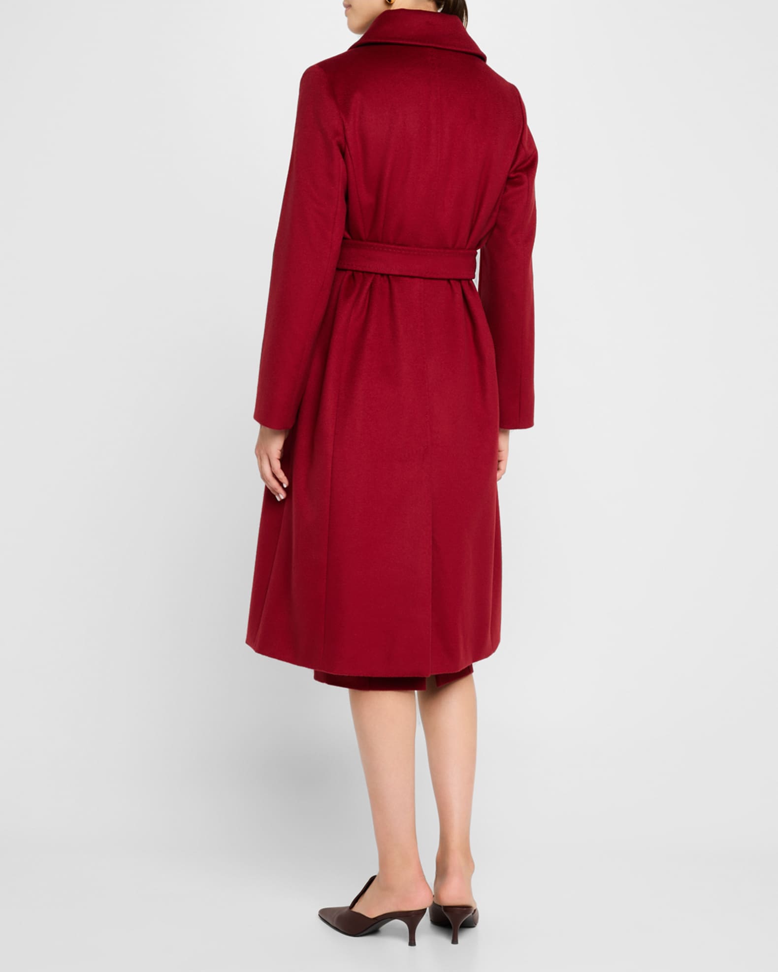 Max Mara Studio Bcollag Double-Breasted Pick Stitch Wool Coat | Neiman ...