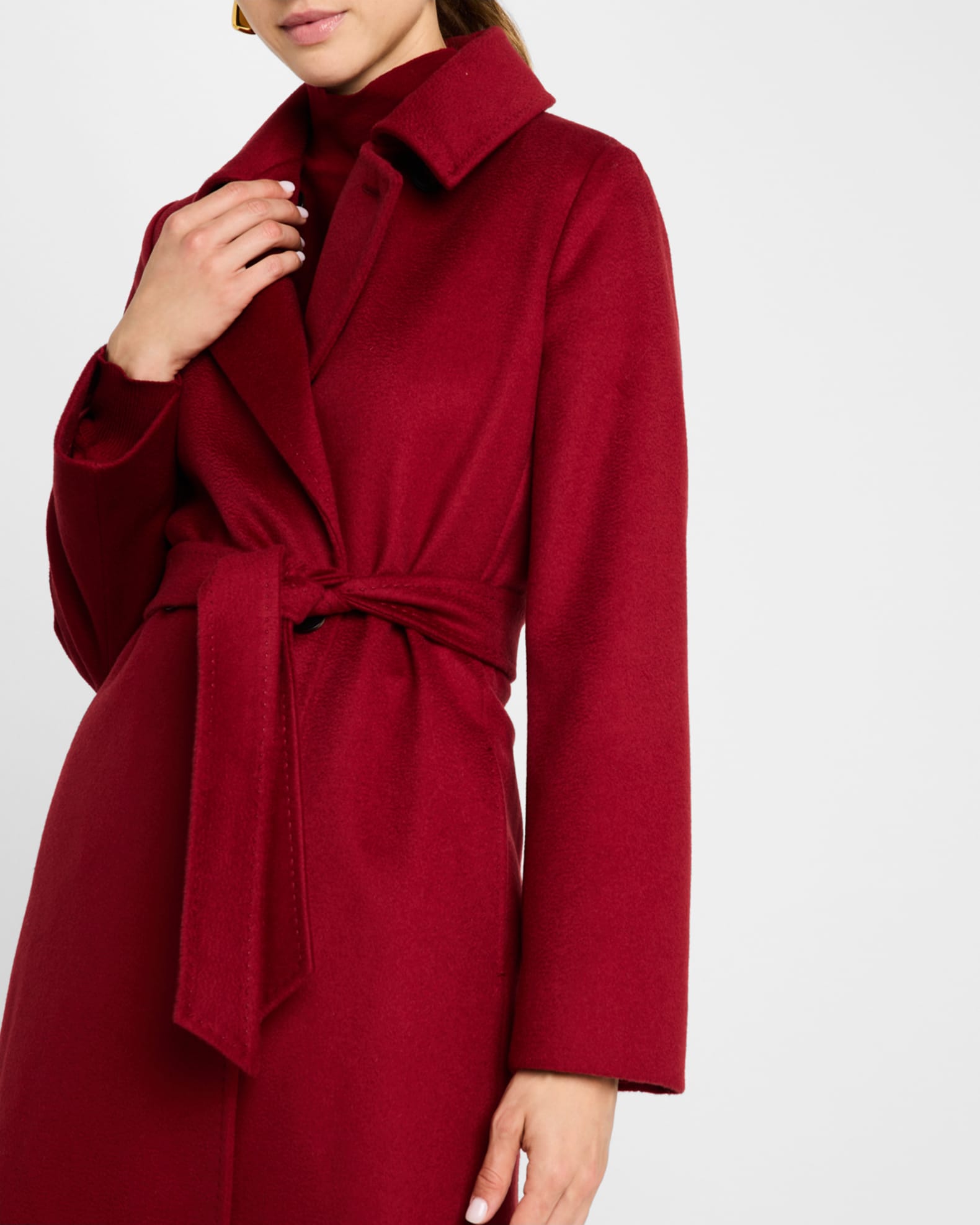 Max Mara Studio Bcollag Double-Breasted Pick Stitch Wool Coat | Neiman ...