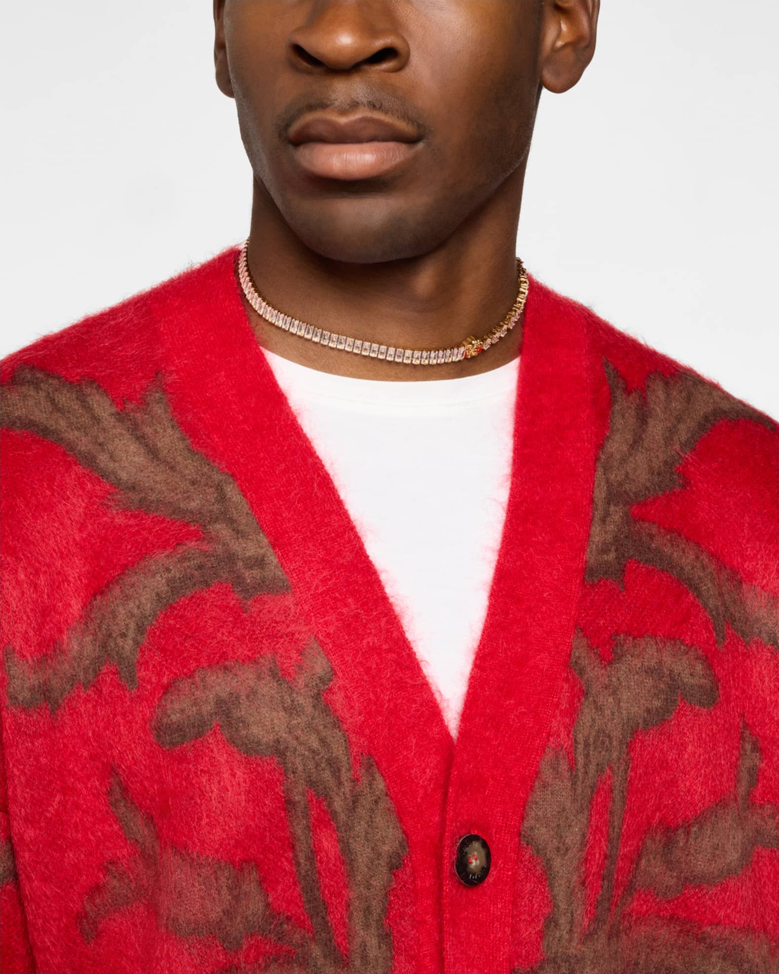 Versace Men's Round and Baguette Crystal Necklace | Neiman Marcus