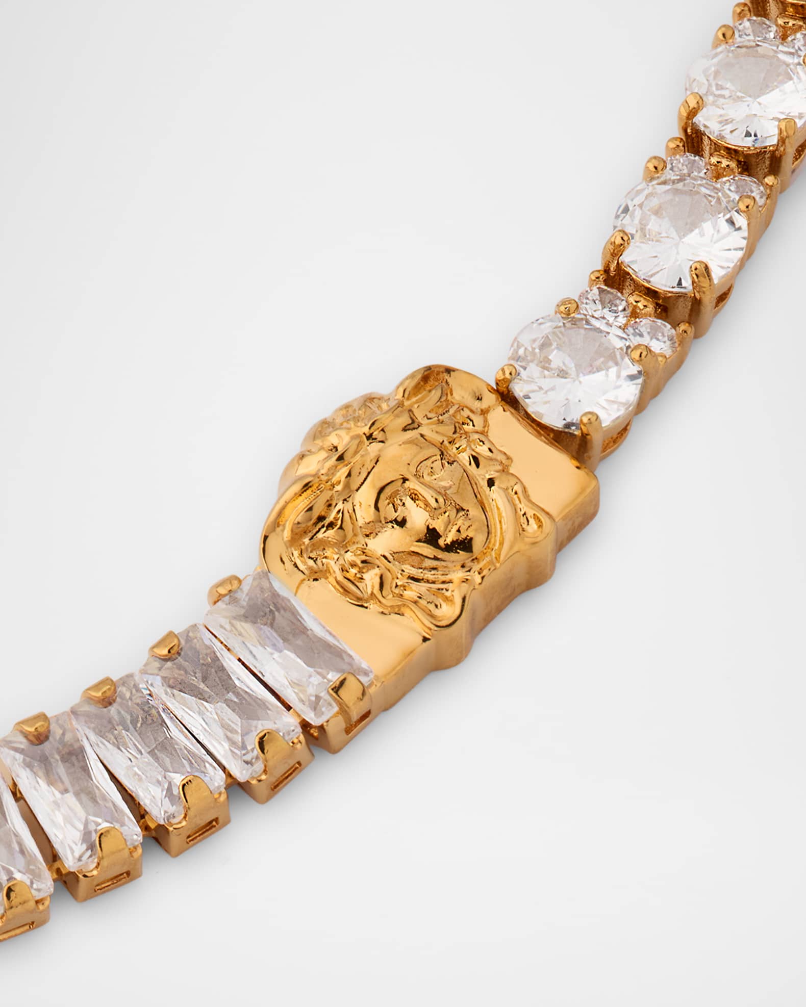 Versace Men's Round and Baguette Crystal Necklace | Neiman Marcus