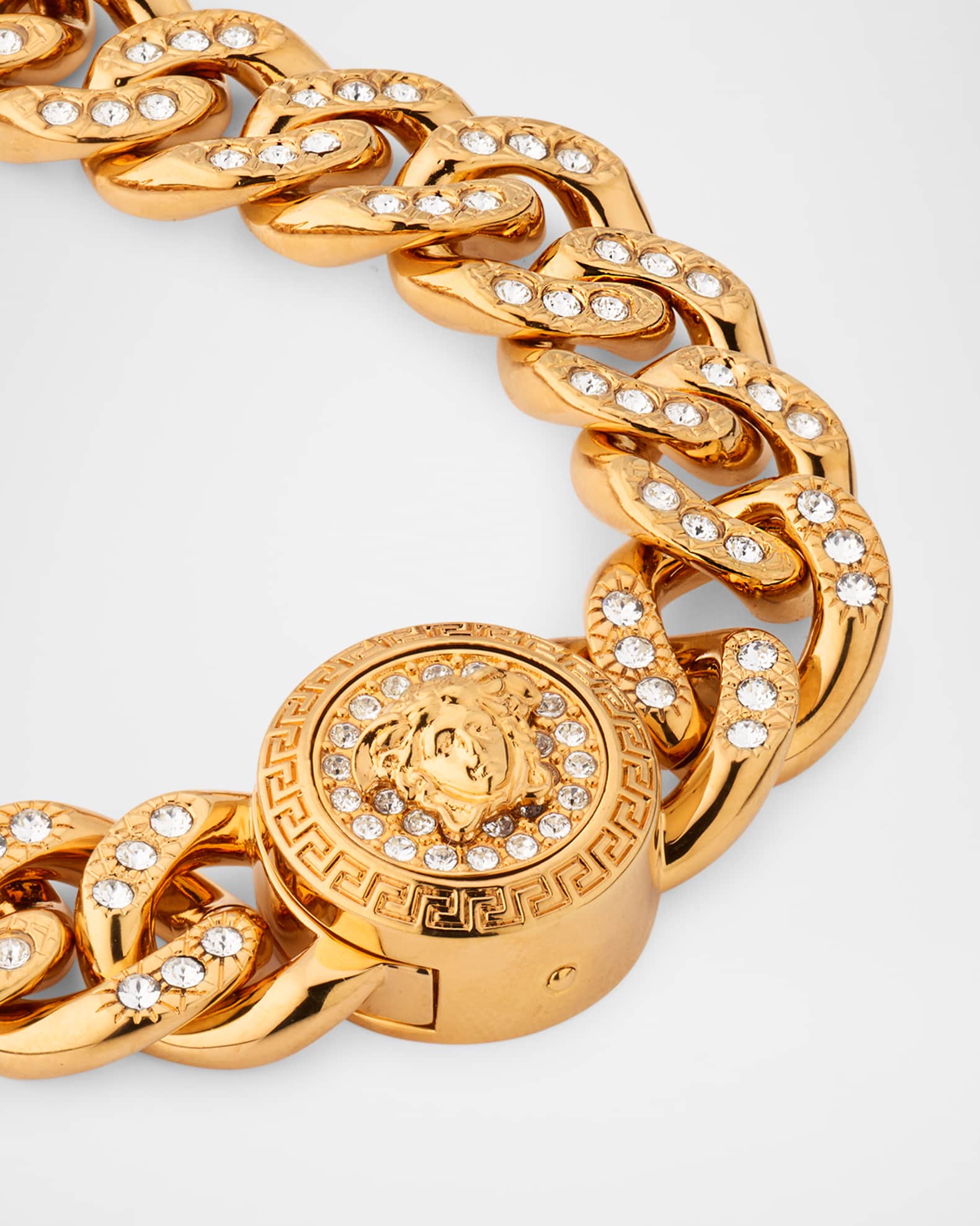 Versace Men's Crystal Medusa Chain Necklace | Neiman Marcus