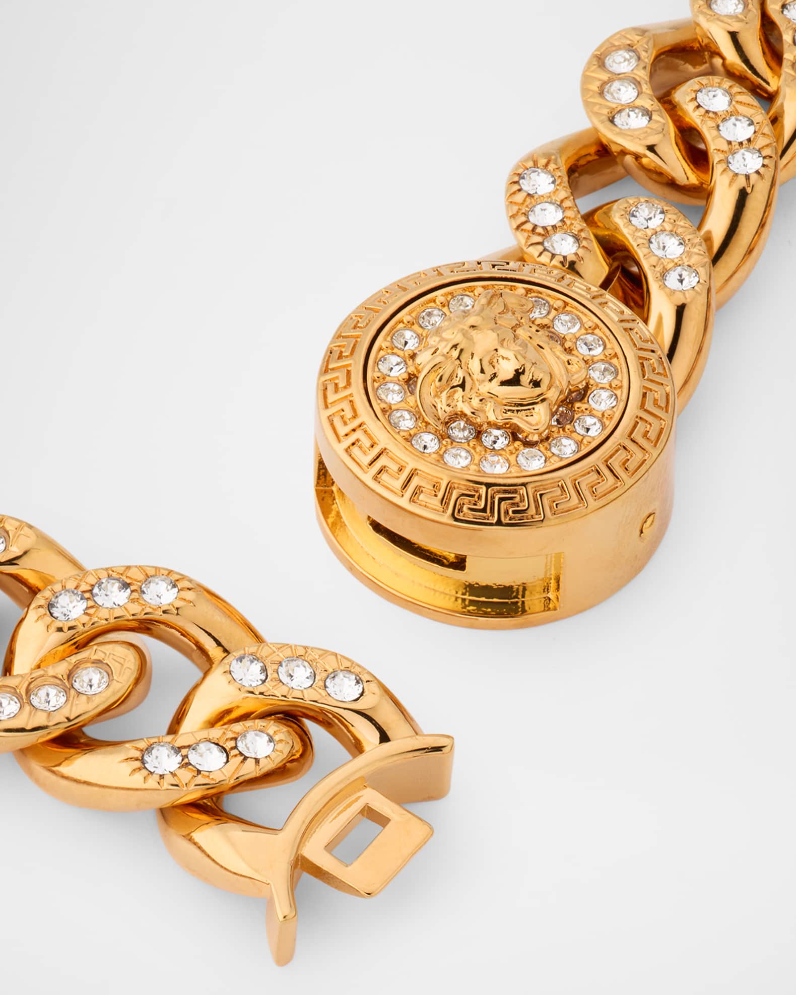 Versace Men's Crystal Medusa Chain Necklace | Neiman Marcus