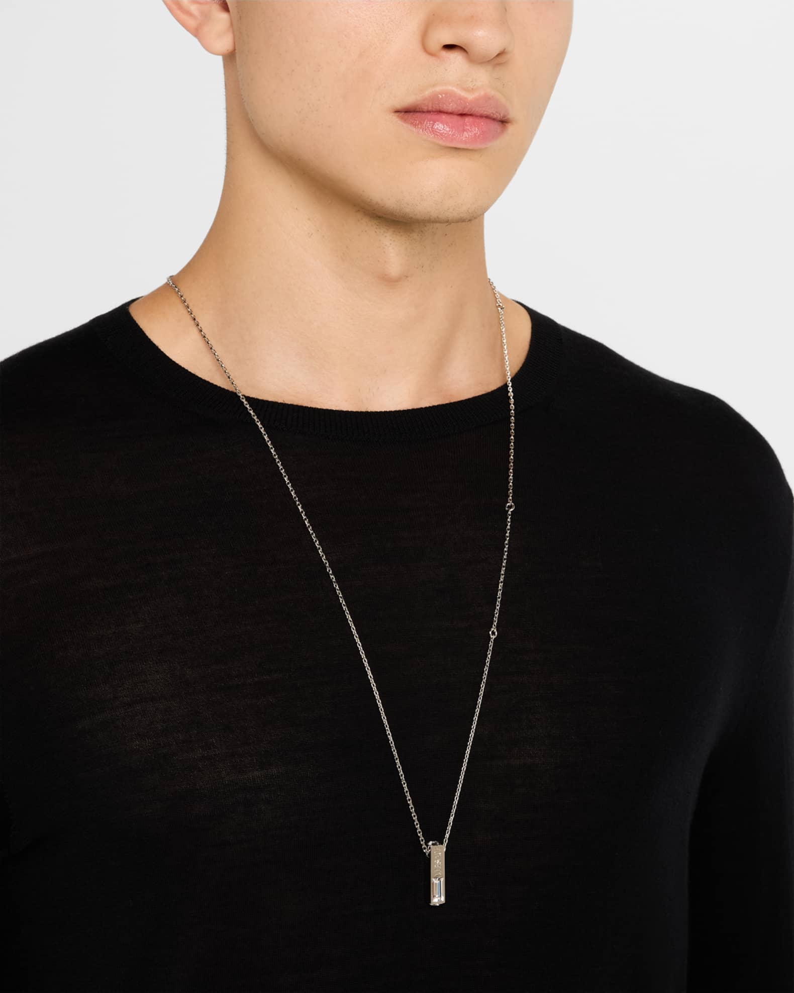 Versace Men's Geometric Crystal Pendant Necklace | Neiman Marcus