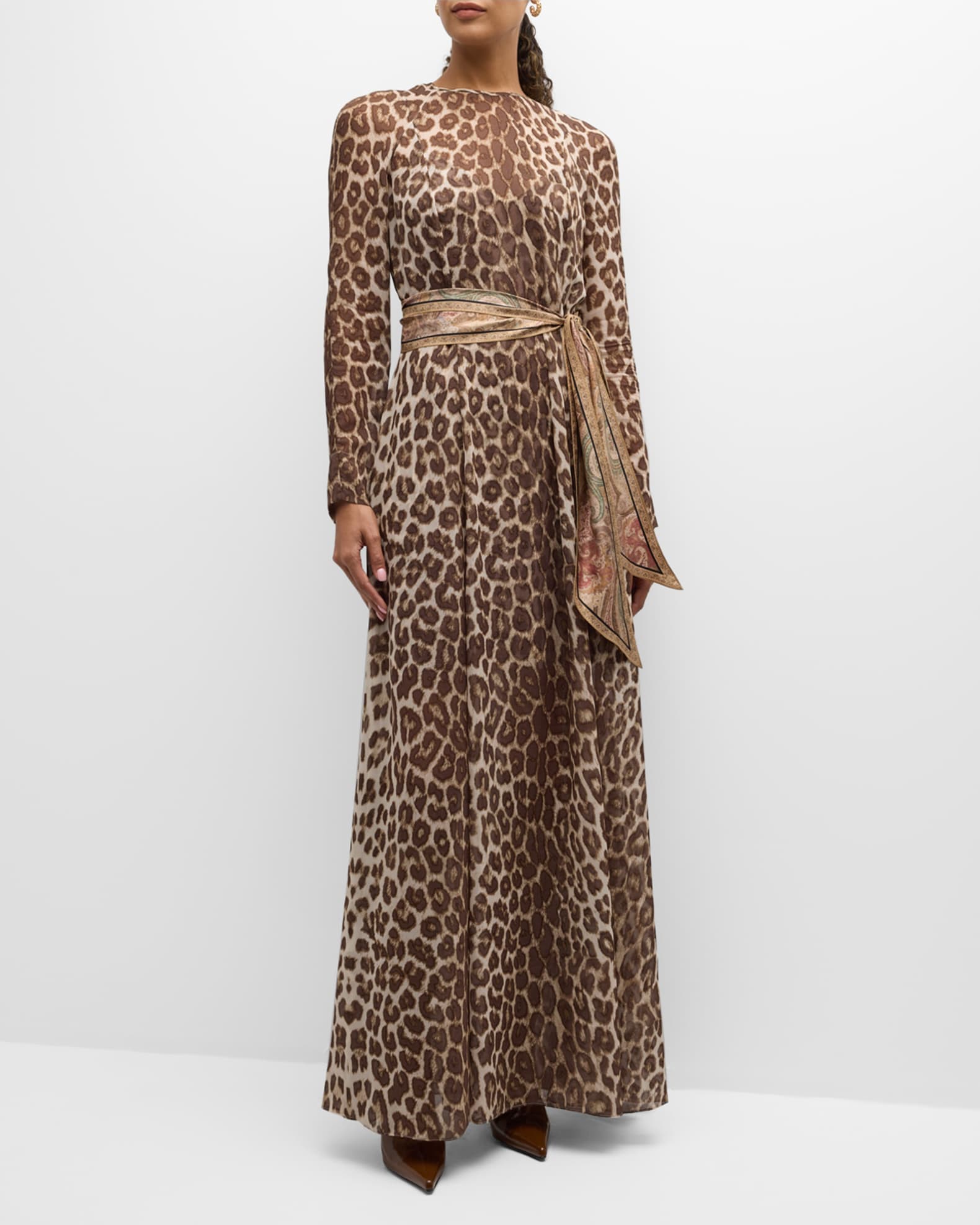 Zimmermann Illustration Leopard Sheath Dress | Neiman Marcus