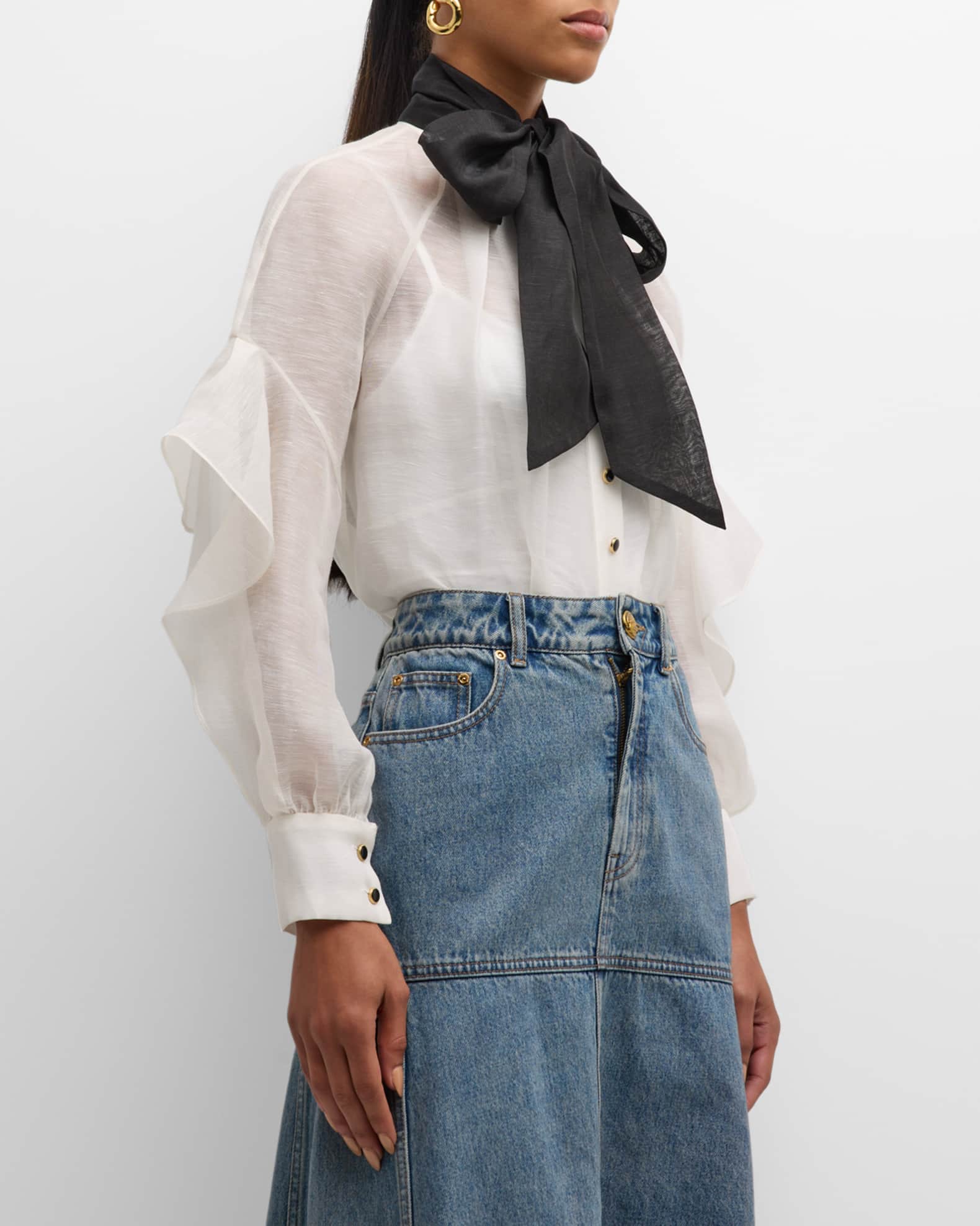 Zimmermann Illustration Waterfall Shirt | Neiman Marcus