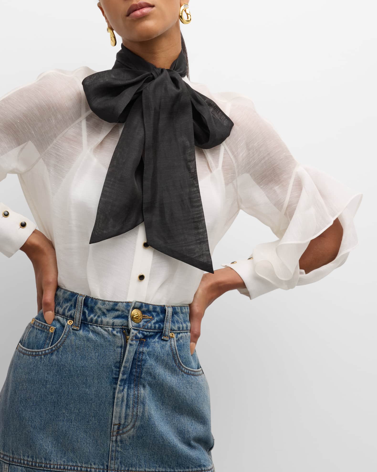 Zimmermann Illustration Waterfall Shirt | Neiman Marcus