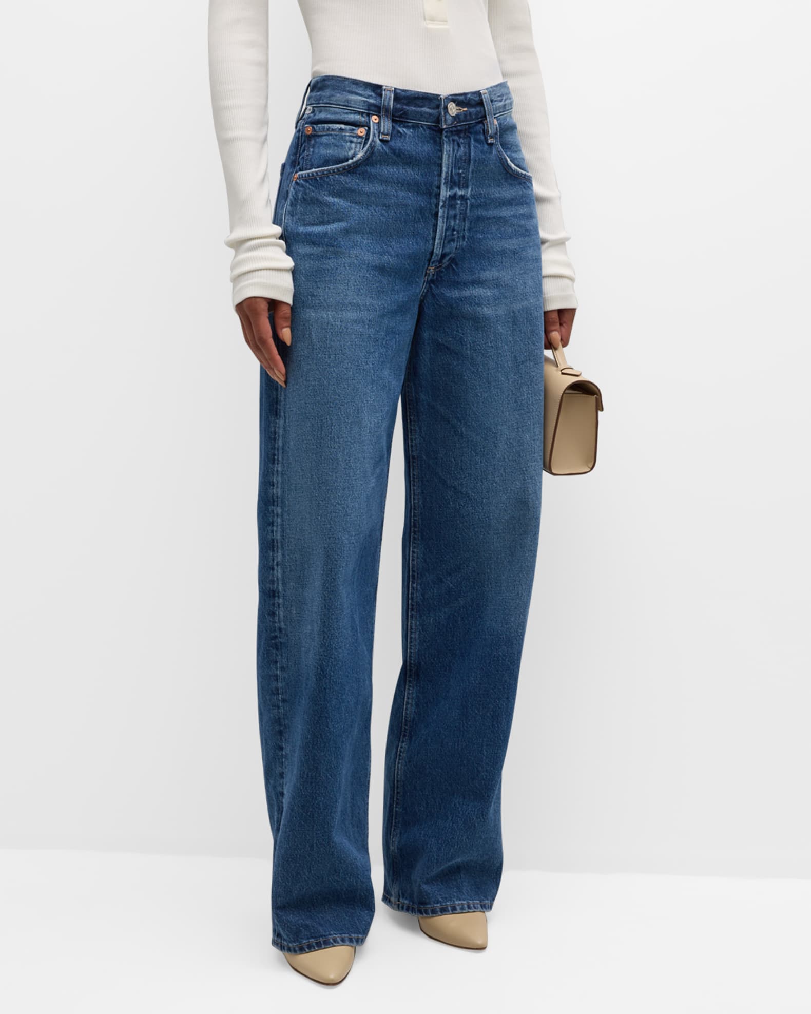 Citizens of Humanity Ayla Baggy Cropped Jeans | Neiman Marcus