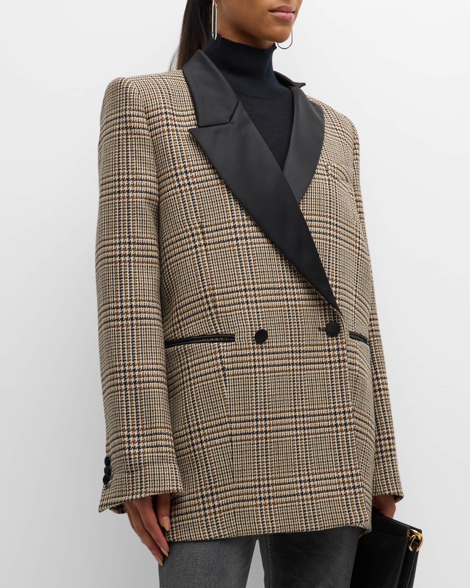 DOROTHEE SCHUMACHER Graphic Elegance Houndstooth Plaid Jacket | Neiman Marcus