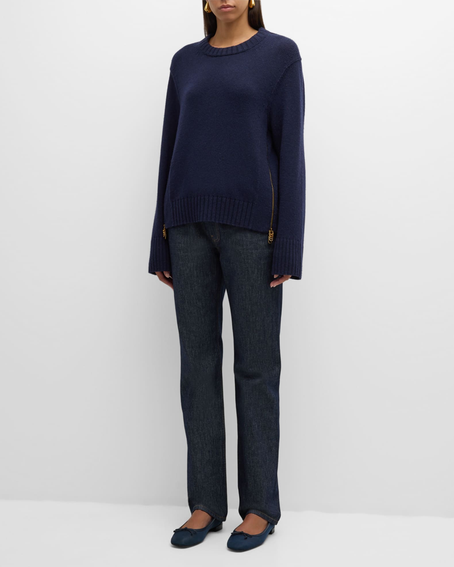 DOROTHEE SCHUMACHER Modern Statements Side-Zip Sweater | Neiman Marcus