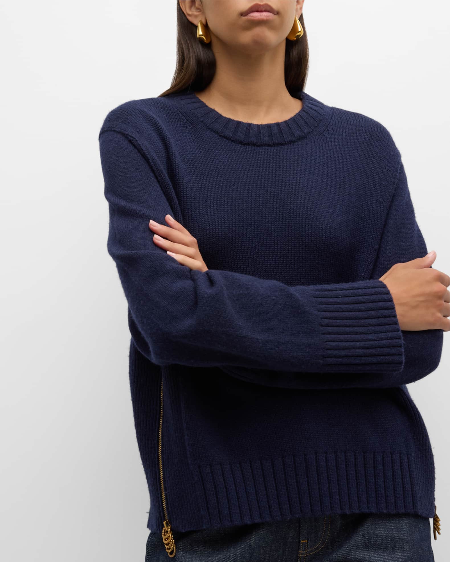 DOROTHEE SCHUMACHER Modern Statements Side-Zip Sweater | Neiman Marcus