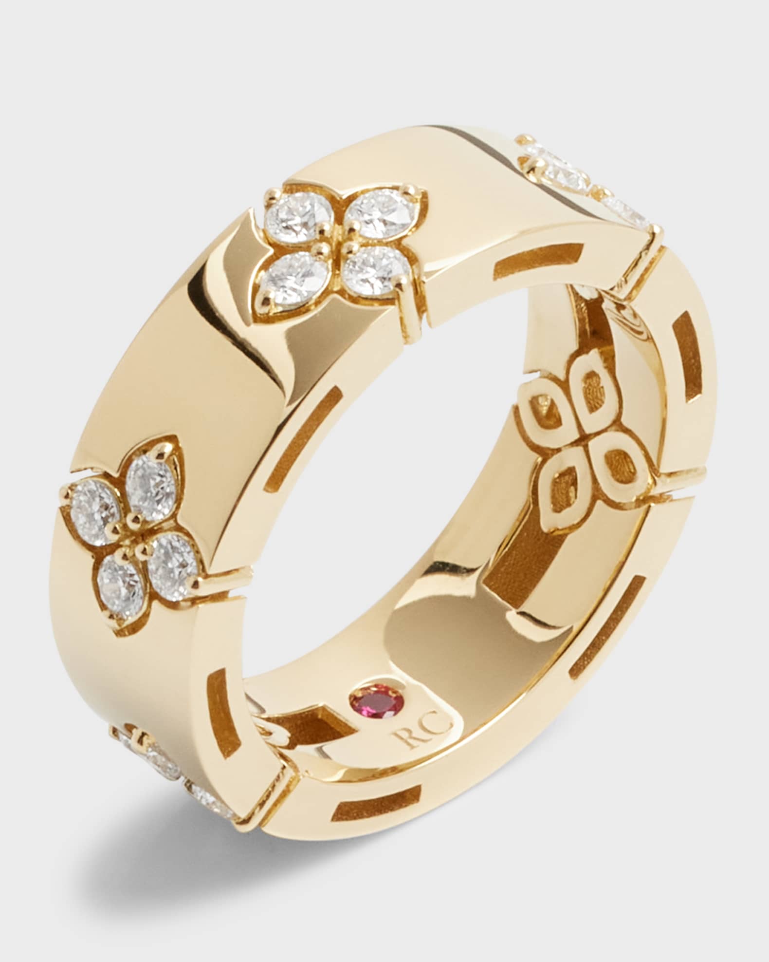Roberto Coin 18K Yellow Gold Diamond Love In Verona Ring, Size 6.5 | Neiman Marcus