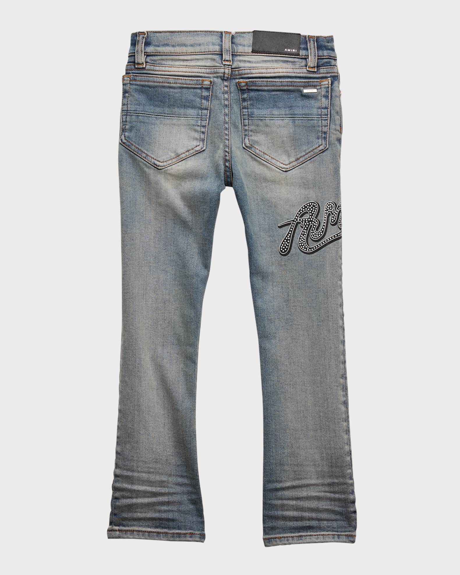 Amiri Boy's Antique Indigo Logo-Script Jeans, Size 4-12 | Neiman Marcus