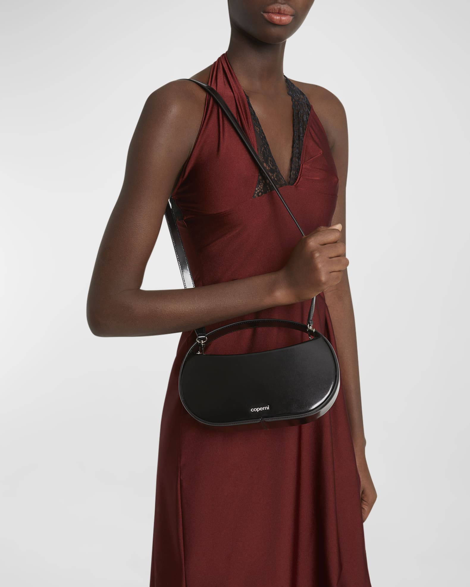 Coperni Swipe Small Sound Leather Crossbody Bag | Neiman Marcus