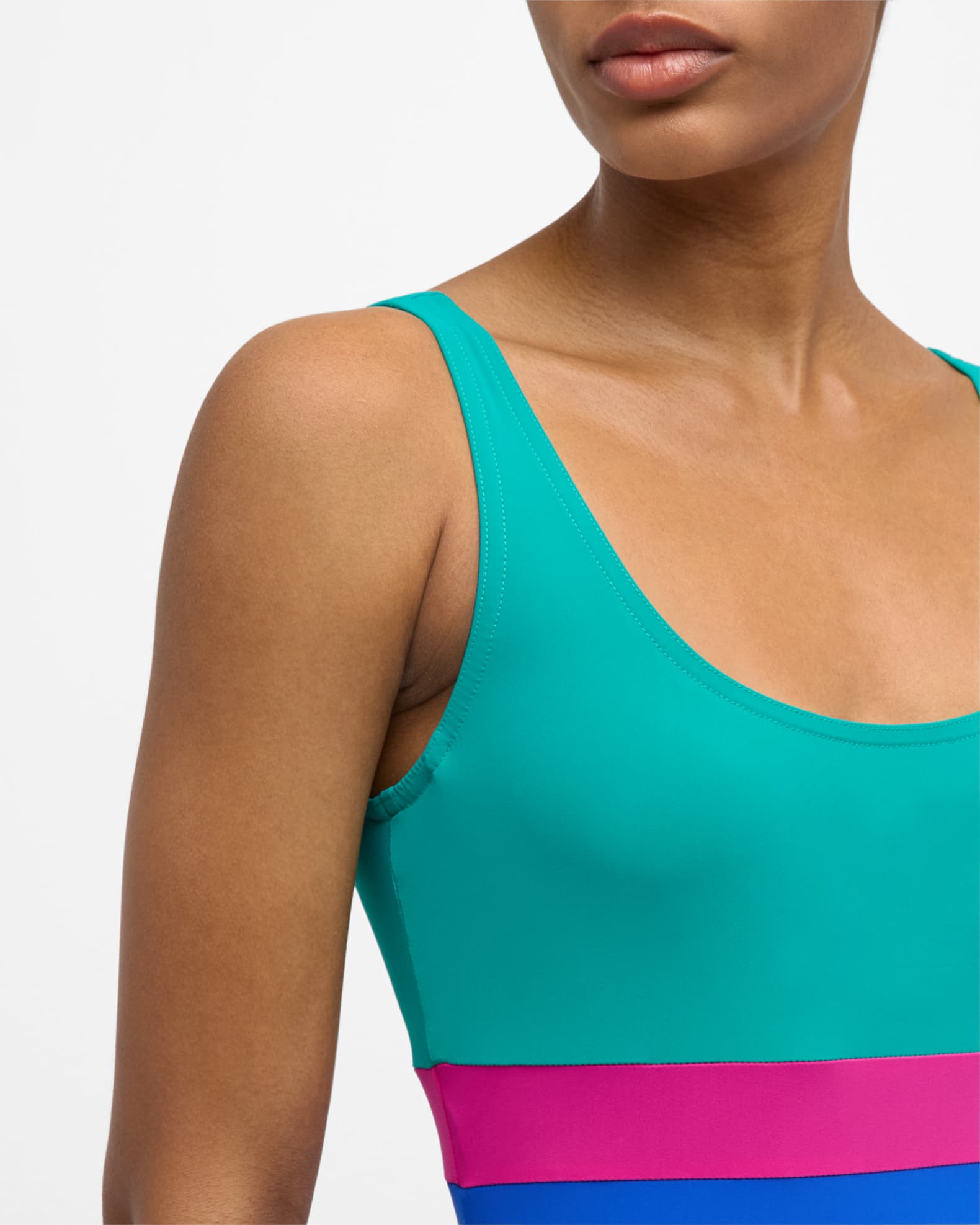 Karla Colletto Marcella Round Neck Silent Underwire One-Piece Swimsuit ...