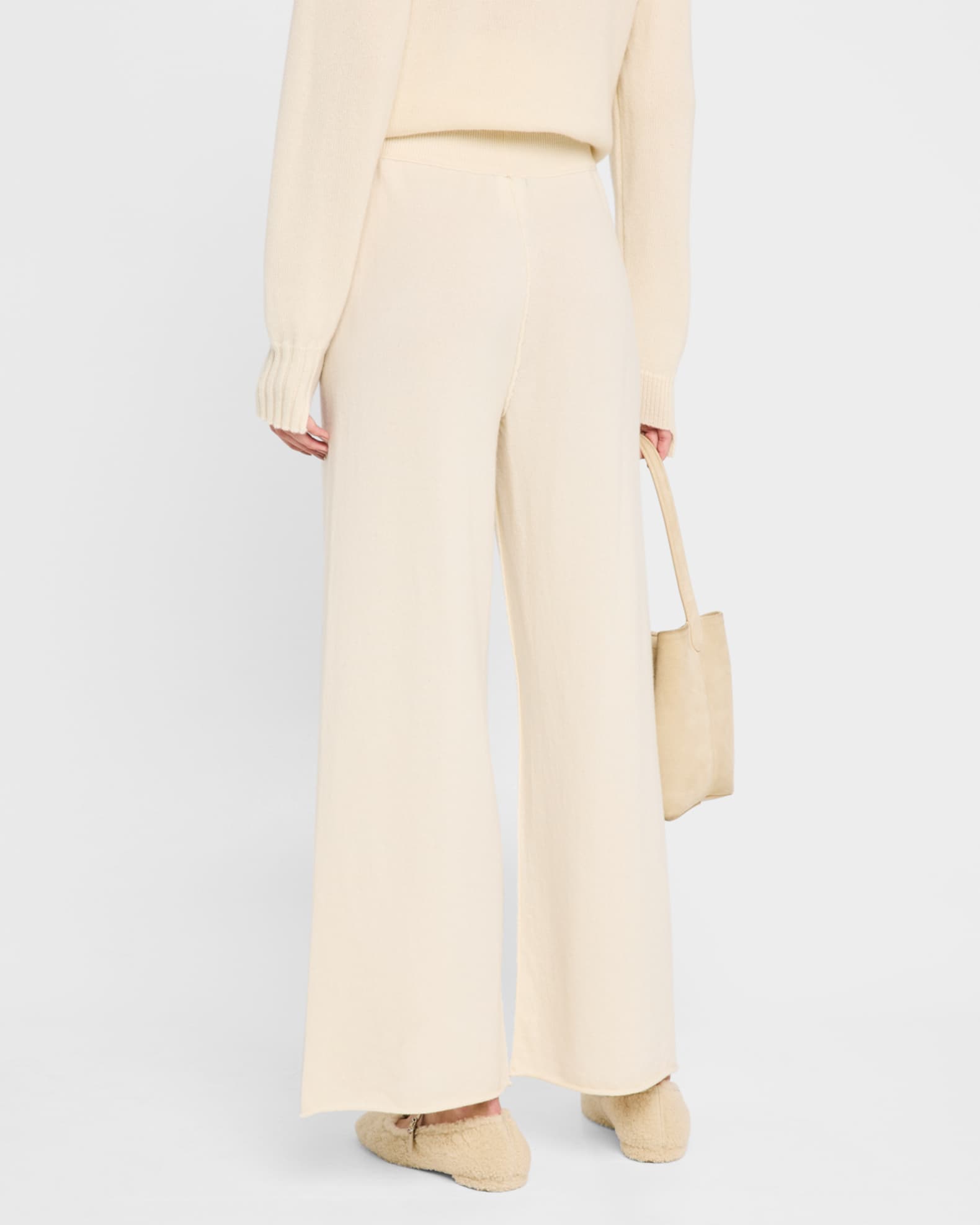 CANESSA Rhea Wide-Leg Cashmere Pants | Neiman Marcus