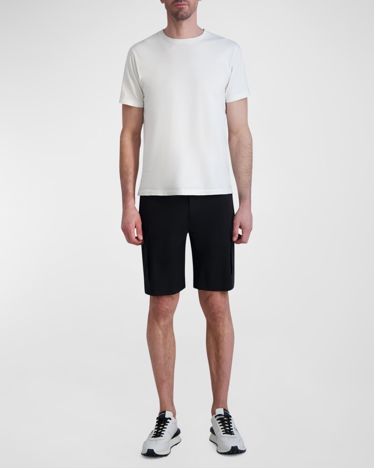 Karl Lagerfeld Paris Men's Stretch Nylon Cargo Shorts | Neiman Marcus
