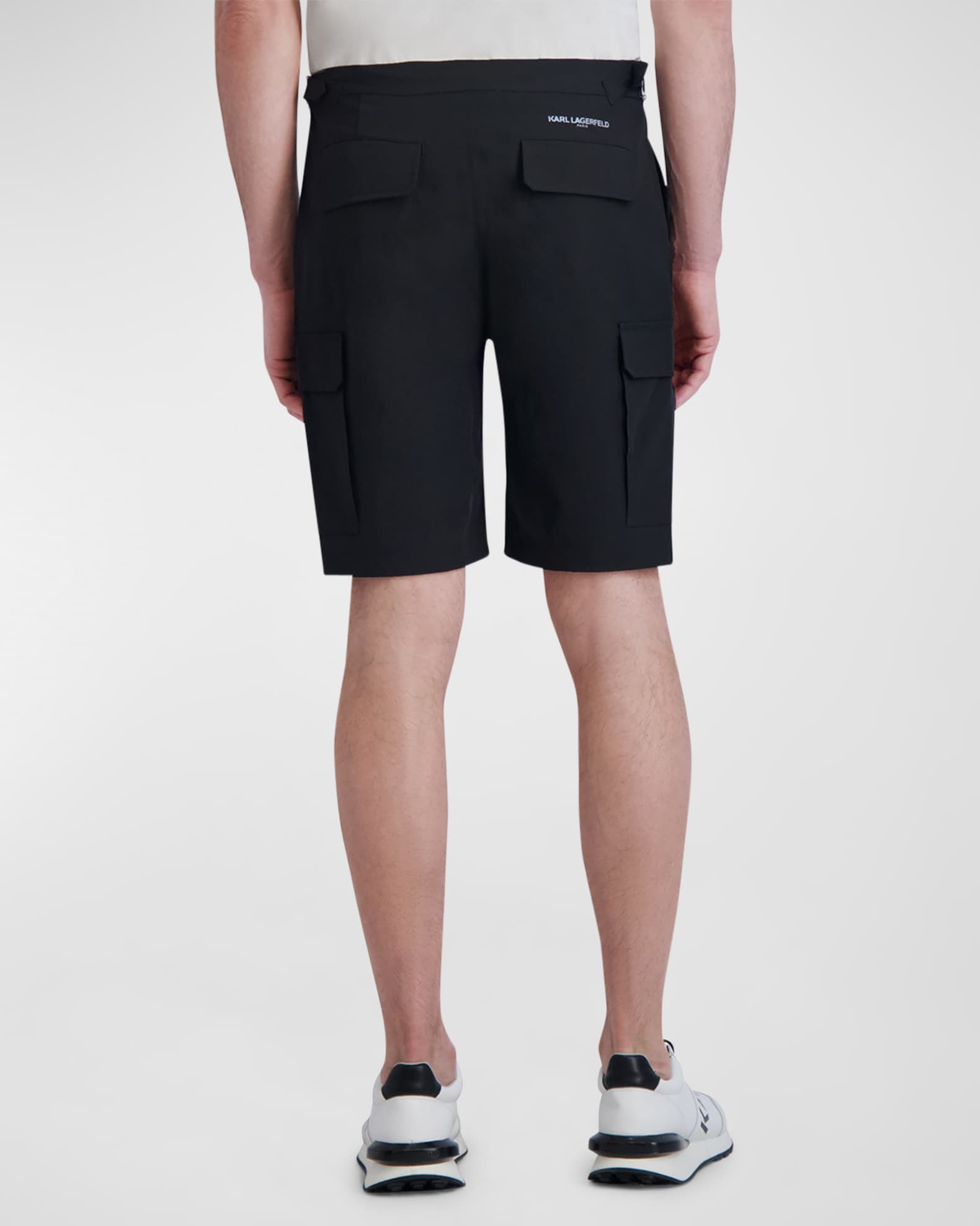 Karl Lagerfeld Paris Men's Stretch Nylon Cargo Shorts | Neiman Marcus