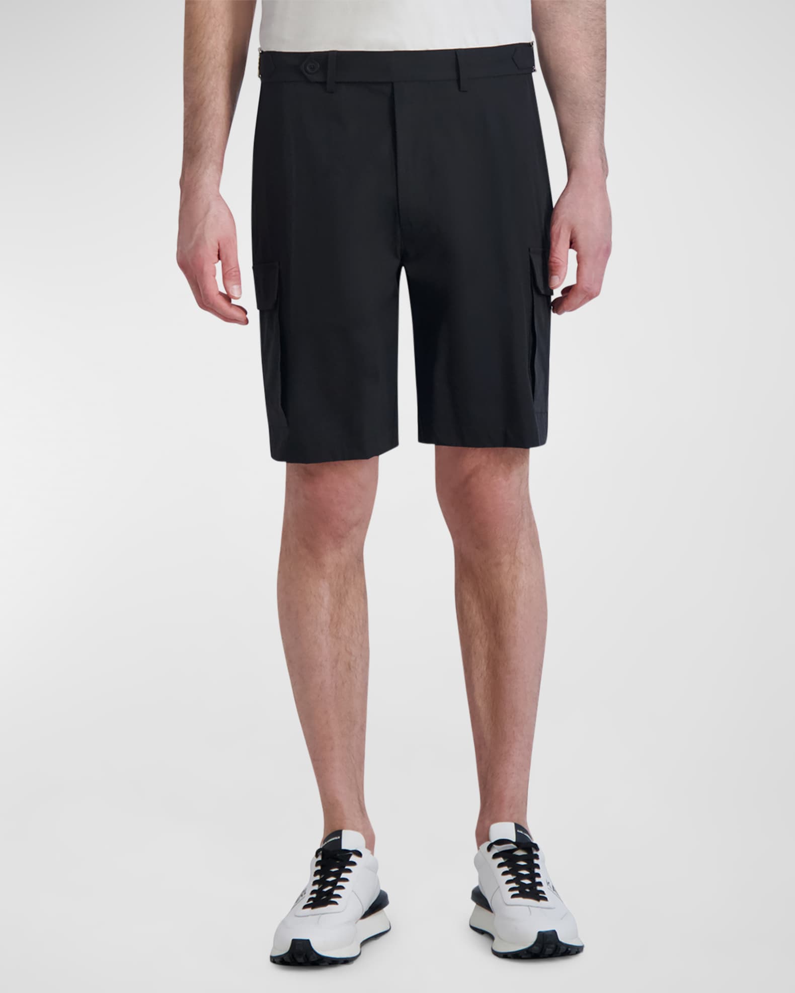 Karl Lagerfeld Paris Men's Stretch Nylon Cargo Shorts | Neiman Marcus