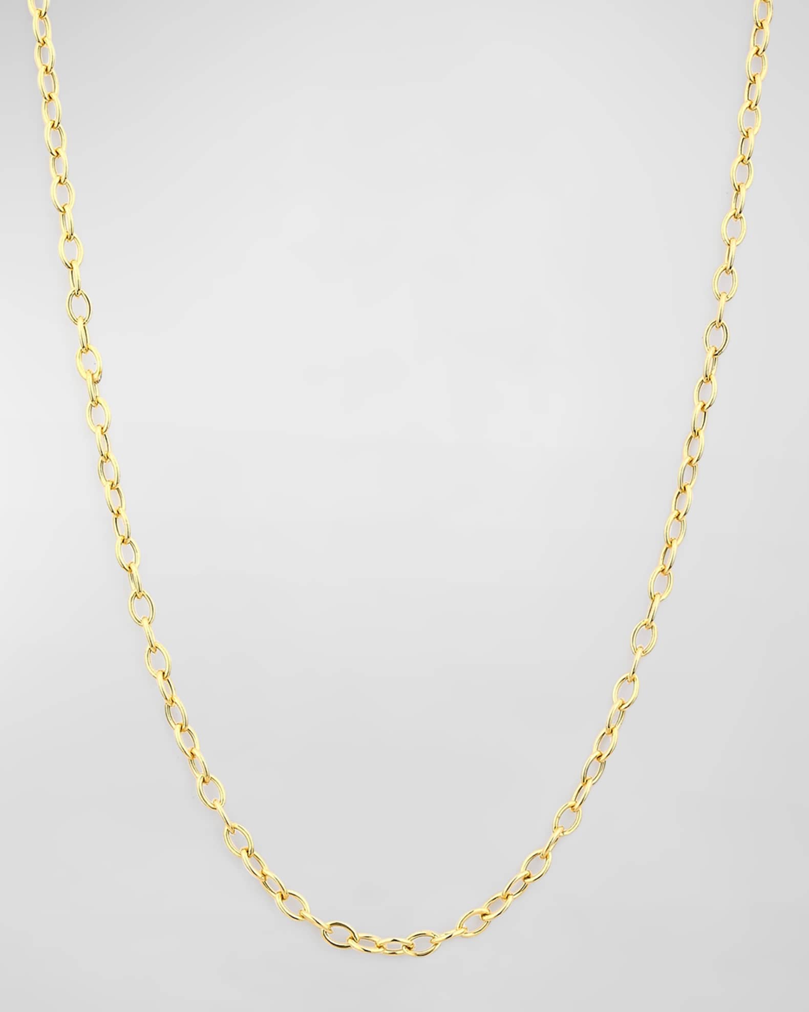 Syna 18k Yellow Gold Thin Chain Link Necklace, 30"L | Neiman Marcus
