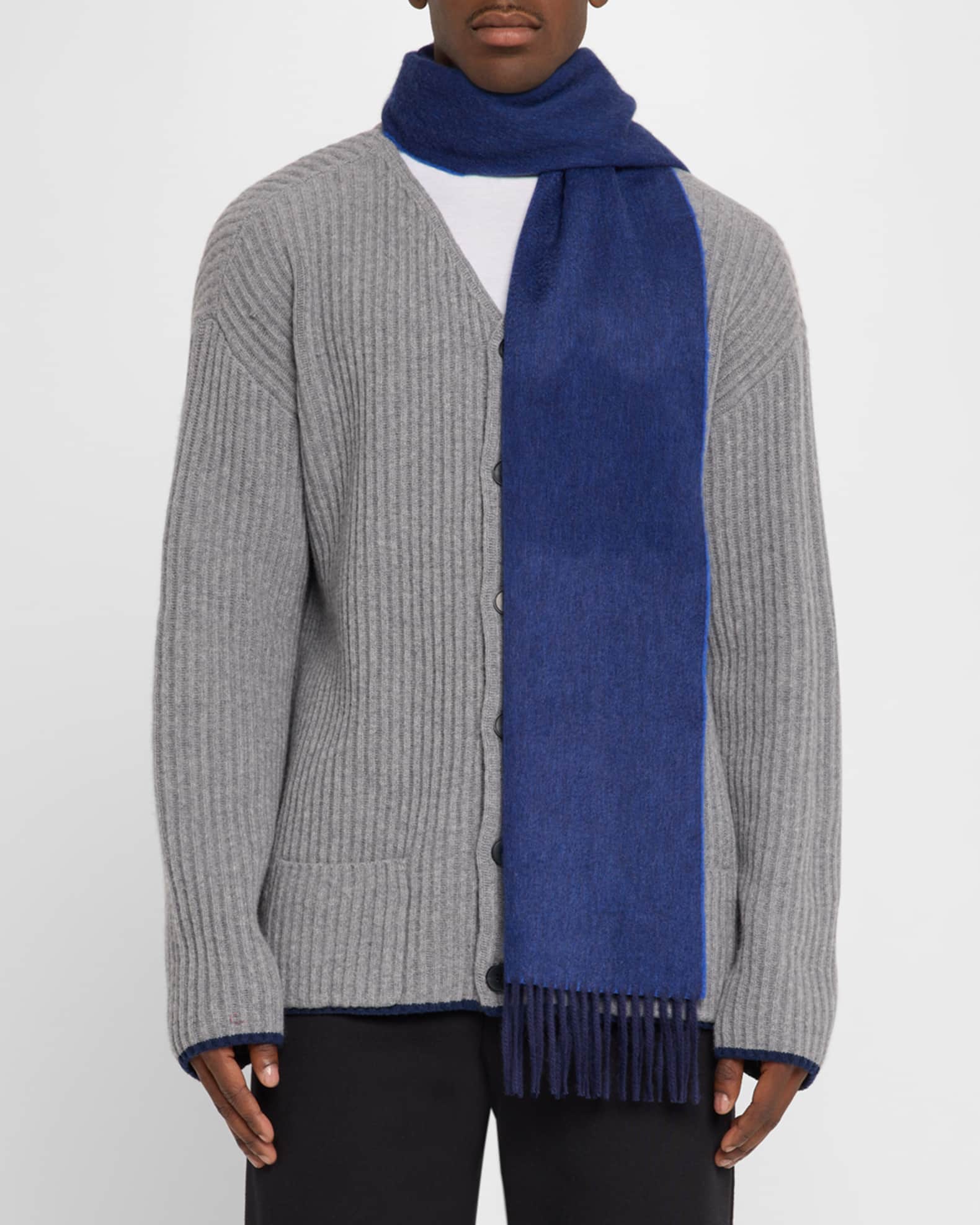 Begg x Co Men's Arran Reversible Cashmere Scarf | Neiman Marcus