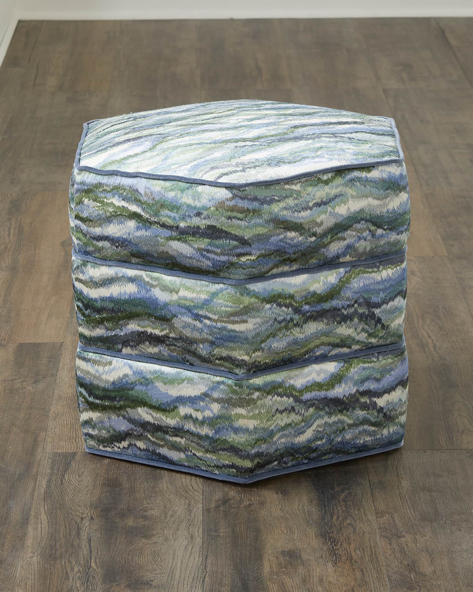 Massoud Cheryl Hexagonal Stacked Stool | Neiman Marcus