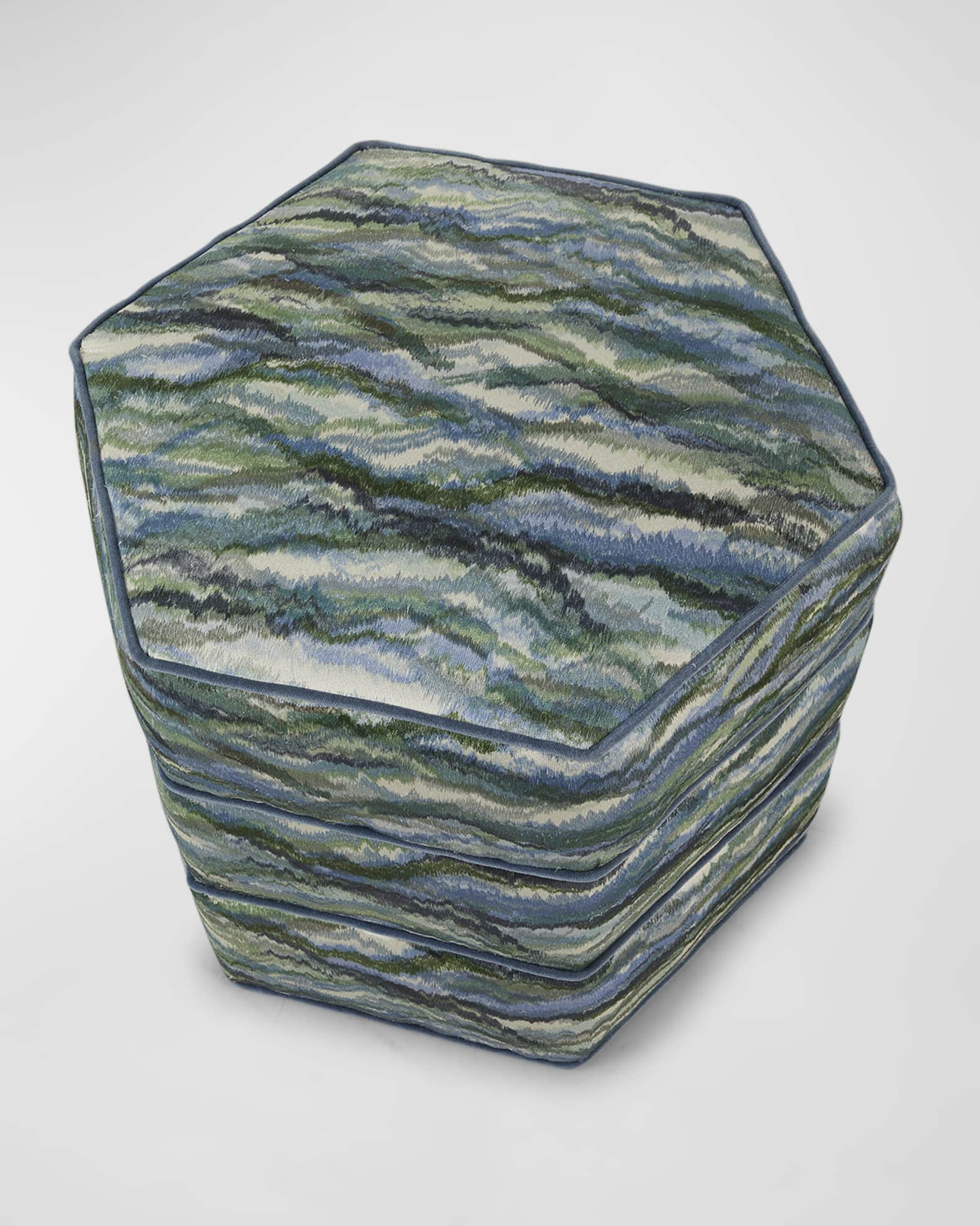 Massoud Cheryl Hexagonal Stacked Stool | Neiman Marcus