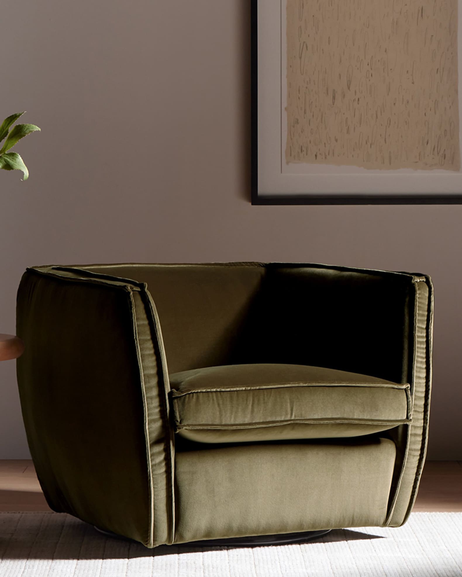 Four Hands Rashi Velvet Swivel Chair | Neiman Marcus