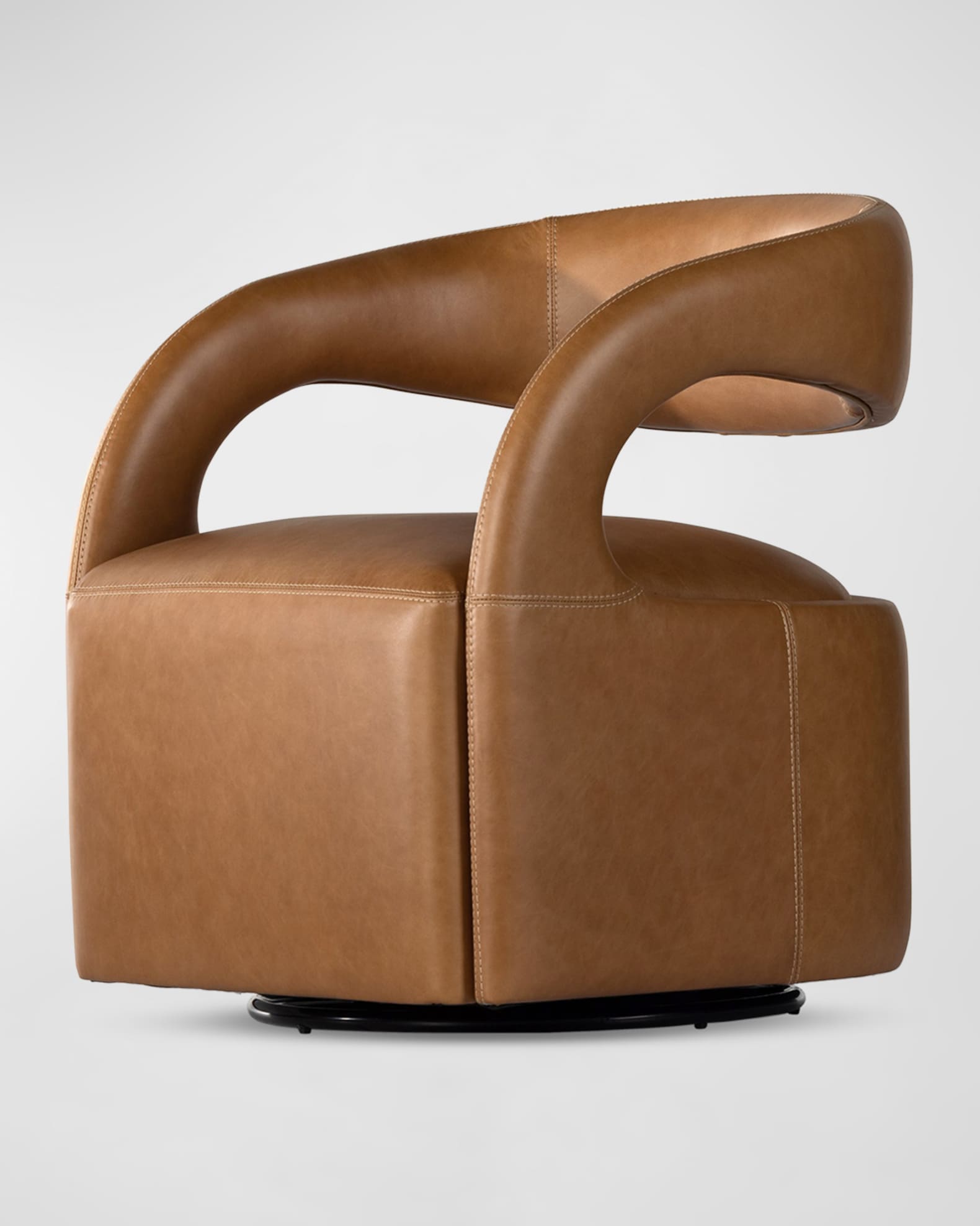 Four Hands Hawkins Leather Swivel Chair | Neiman Marcus
