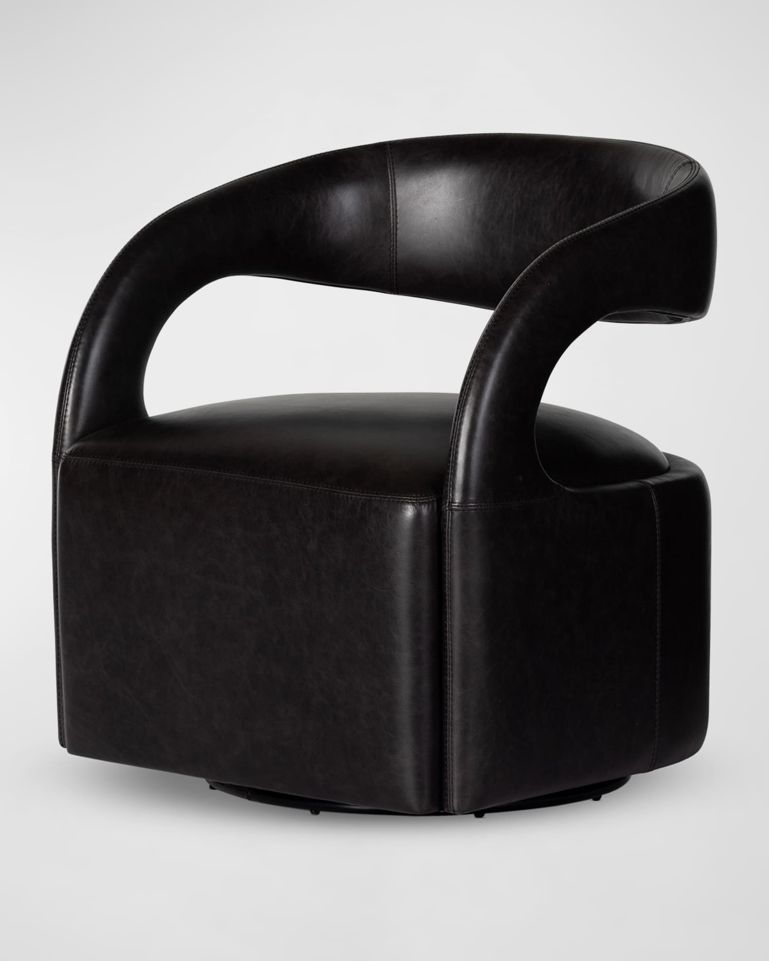 Four Hands Hawkins Leather Swivel Chair | Neiman Marcus