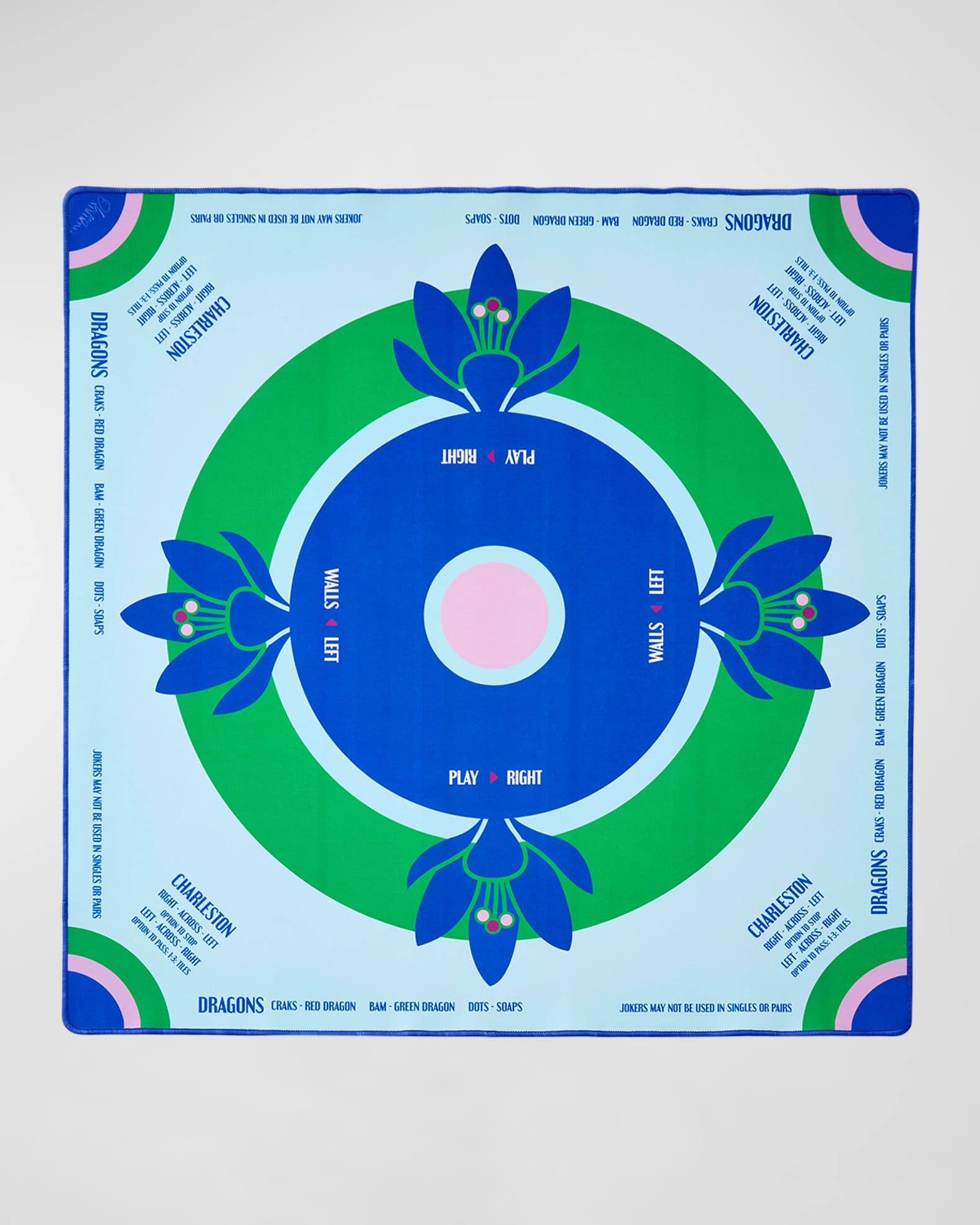 OH MY MAHJONG Preppy Soiree Neoprene Mahjong Mat | Neiman Marcus