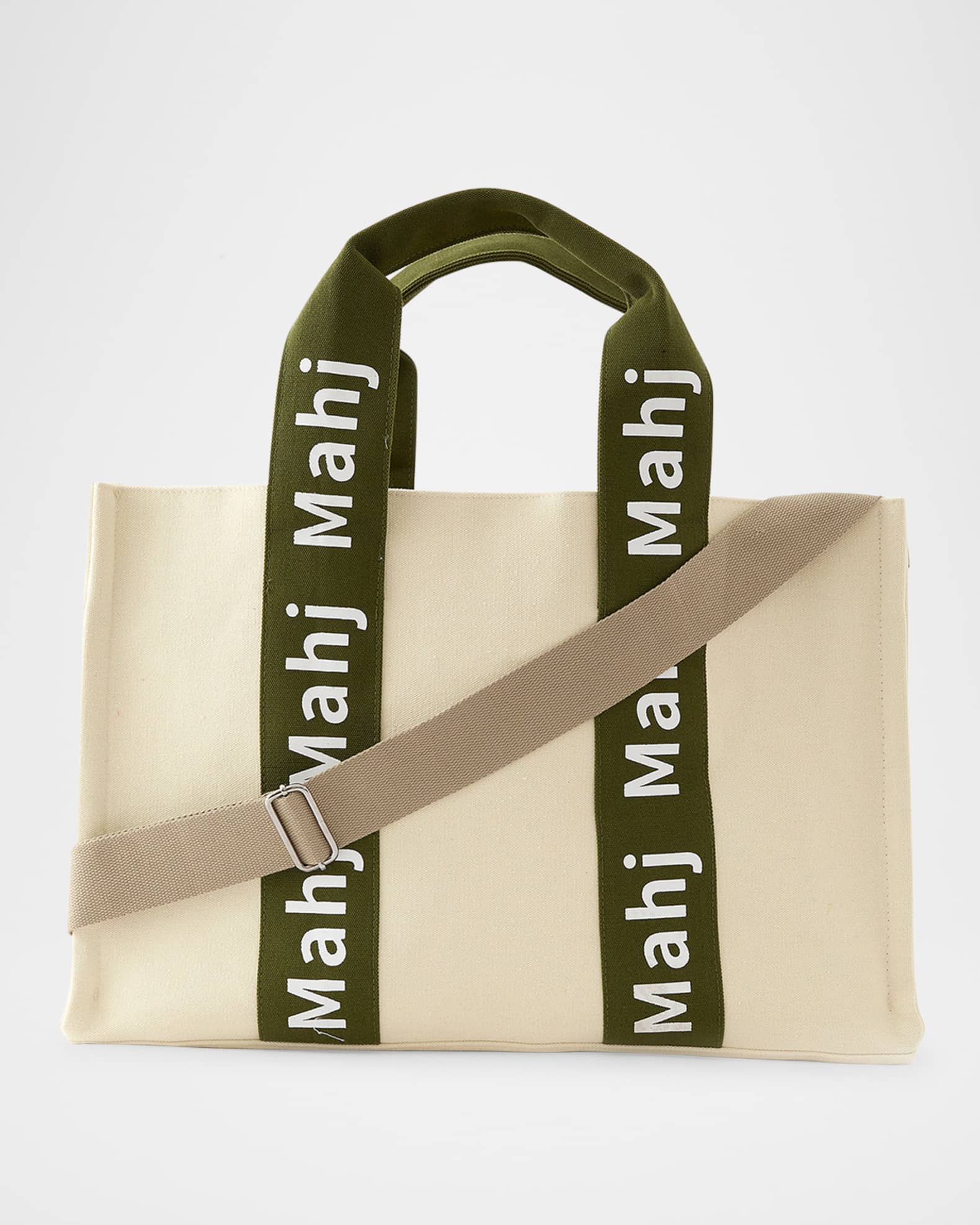 OH MY MAHJONG Mahj-It-All 2.0 Tote Bag, Olive | Neiman Marcus