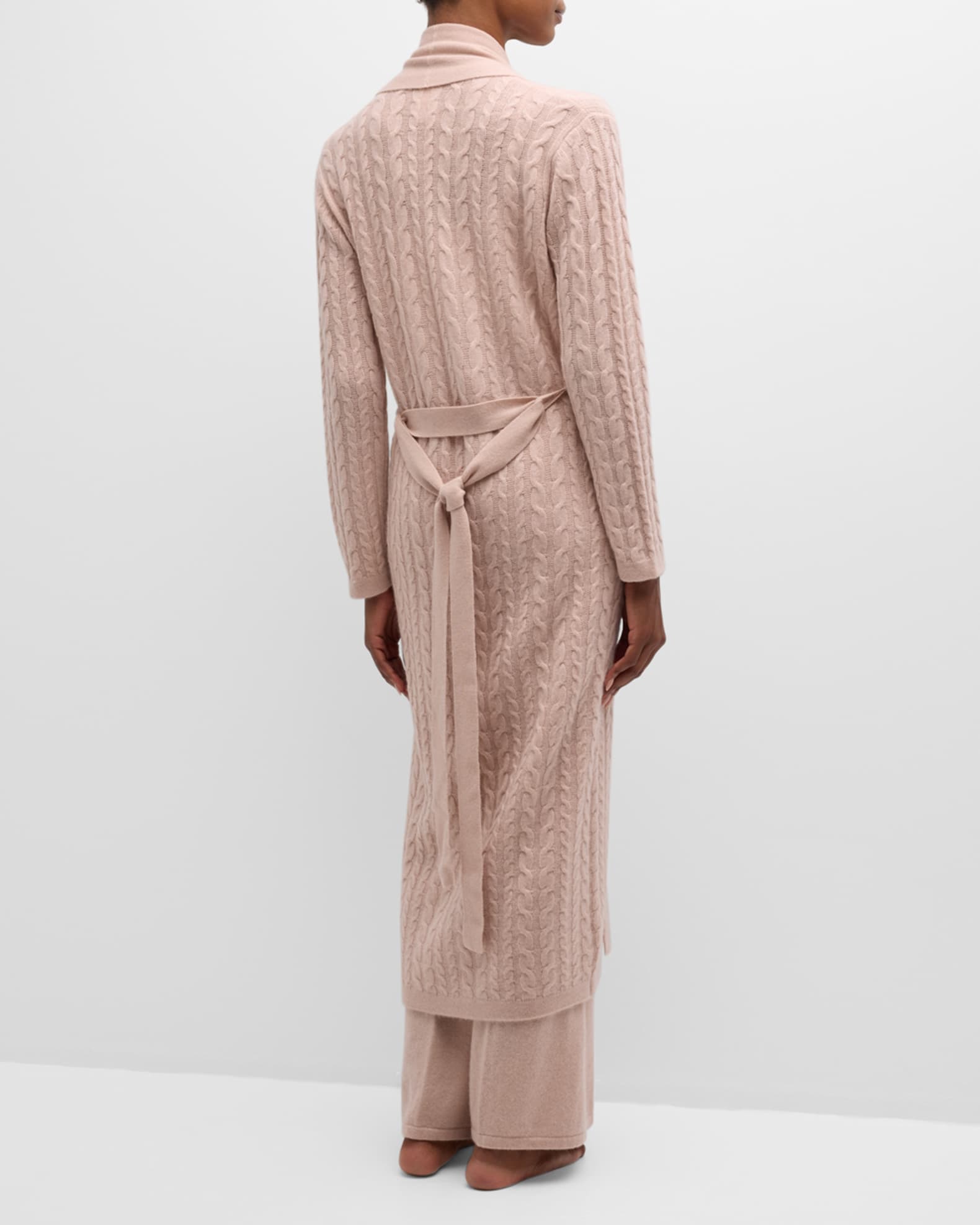 Cashmere Cable-Knit Robe | Neiman Marcus