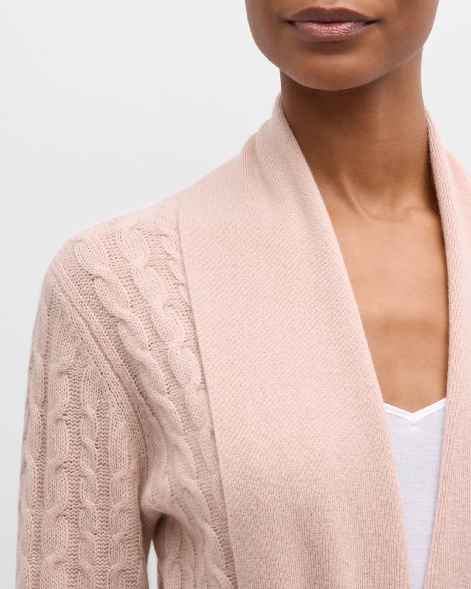 Cashmere Cable-Knit Robe | Neiman Marcus