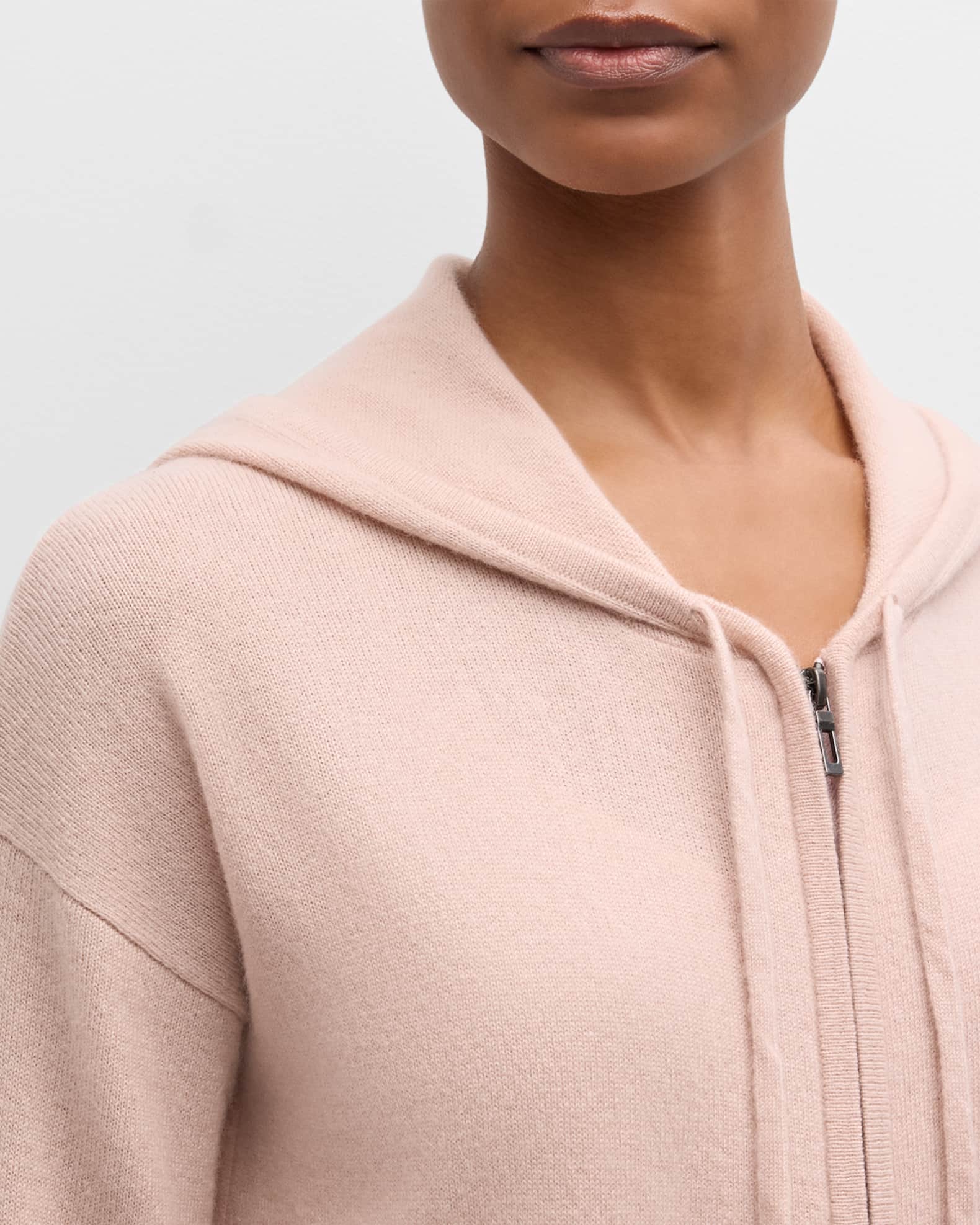 Neiman Marcus Cashmere Collection Cashmere Zip-Front Hoodie | Neiman Marcus