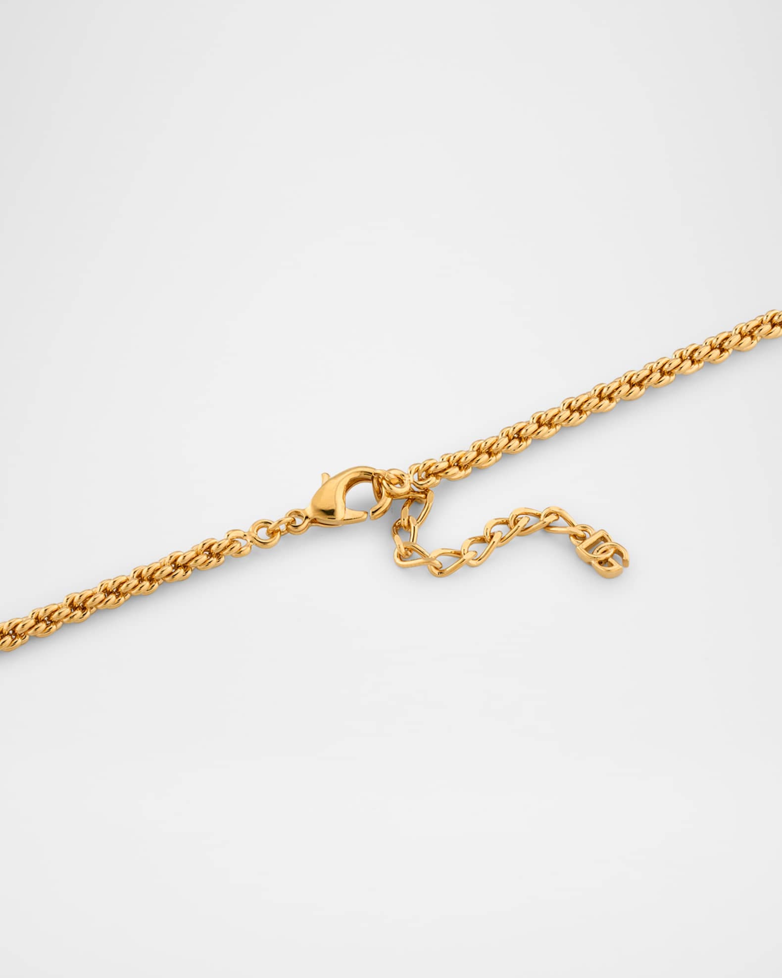 Dolce&Gabbana Embellished DG Logo Heart Pendant Necklace | Neiman Marcus
