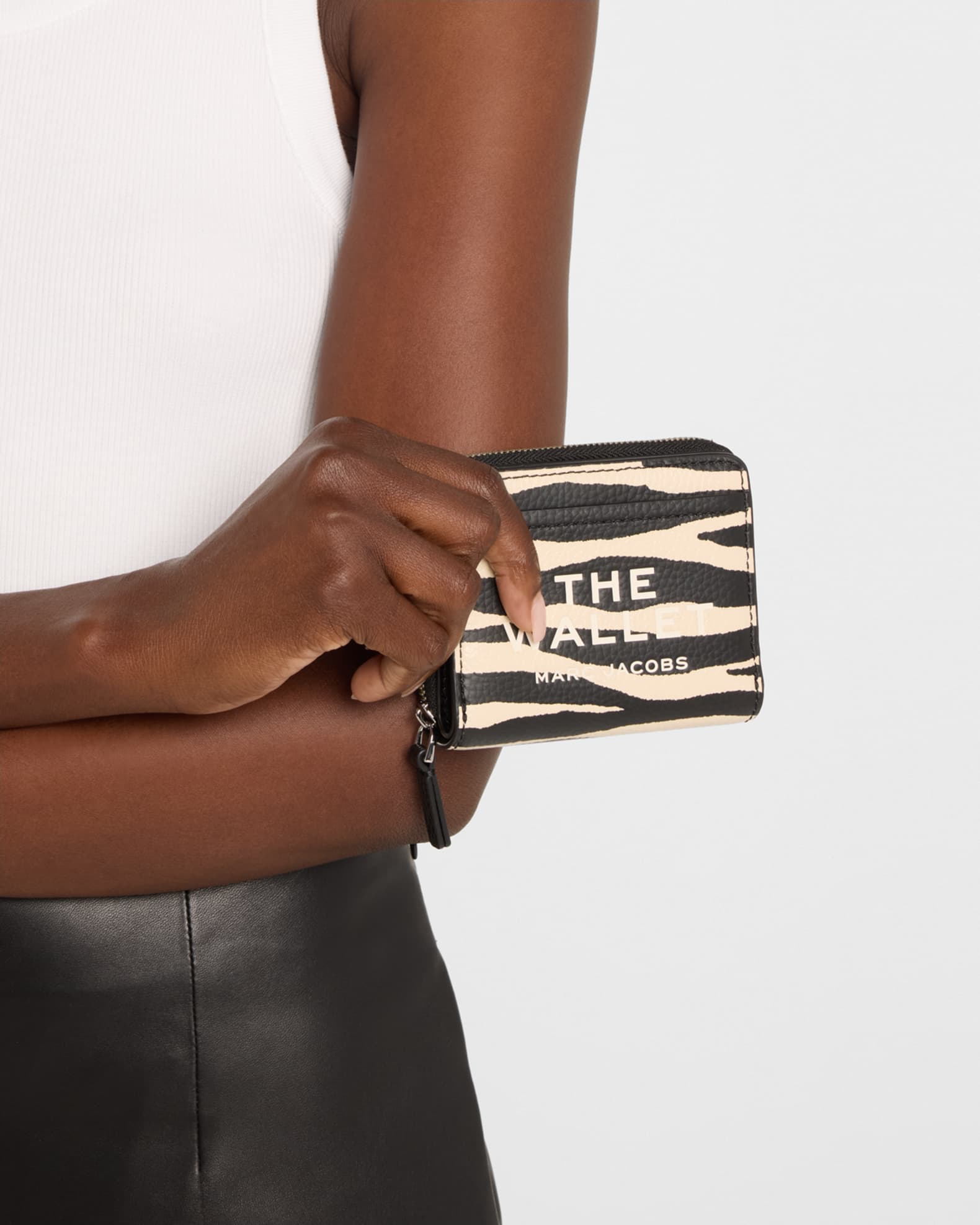 Marc Jacobs The Zebra Leather Mini Compact Wallet | Neiman Marcus