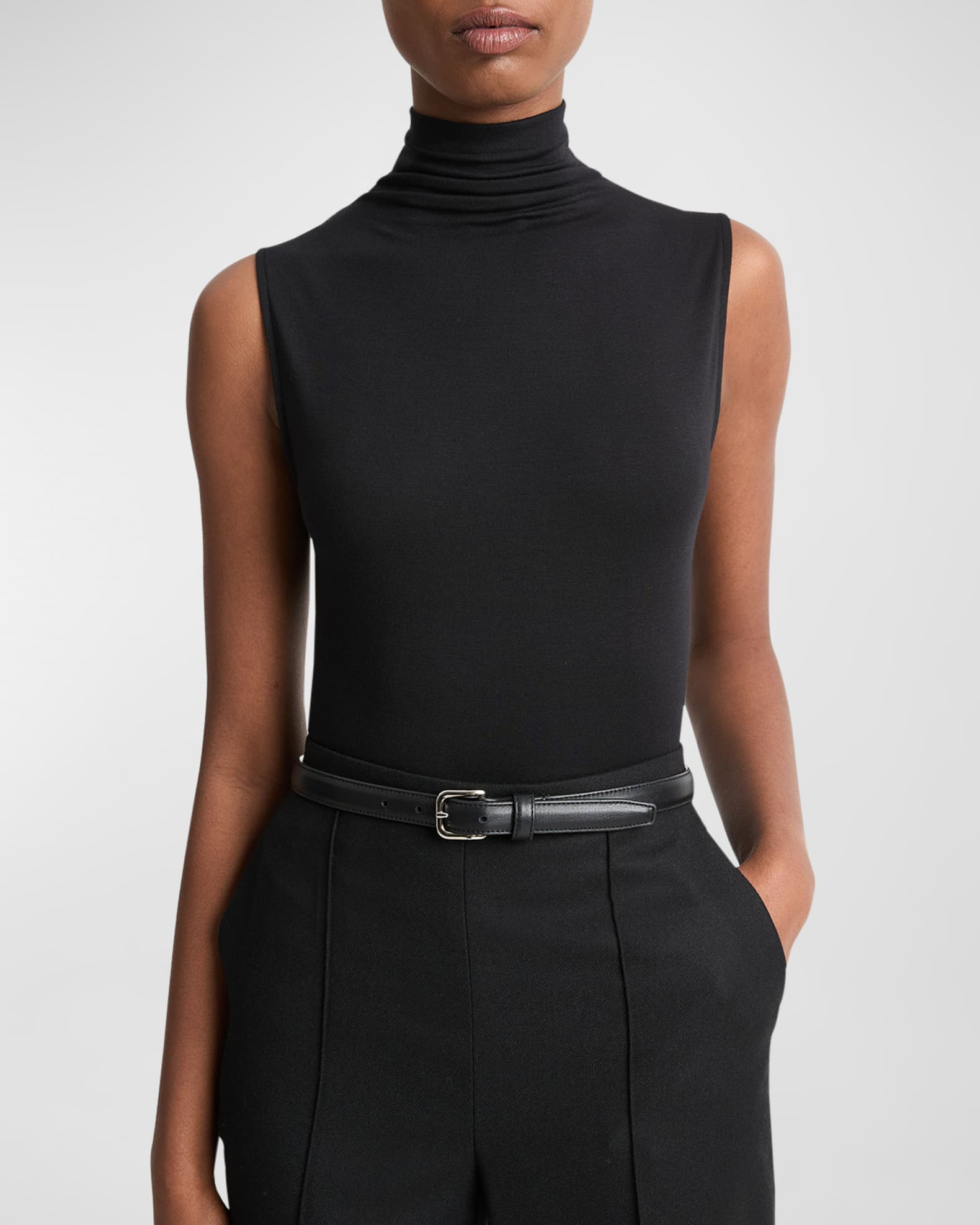 Vince Sleeveless Turtleneck Top | Neiman Marcus