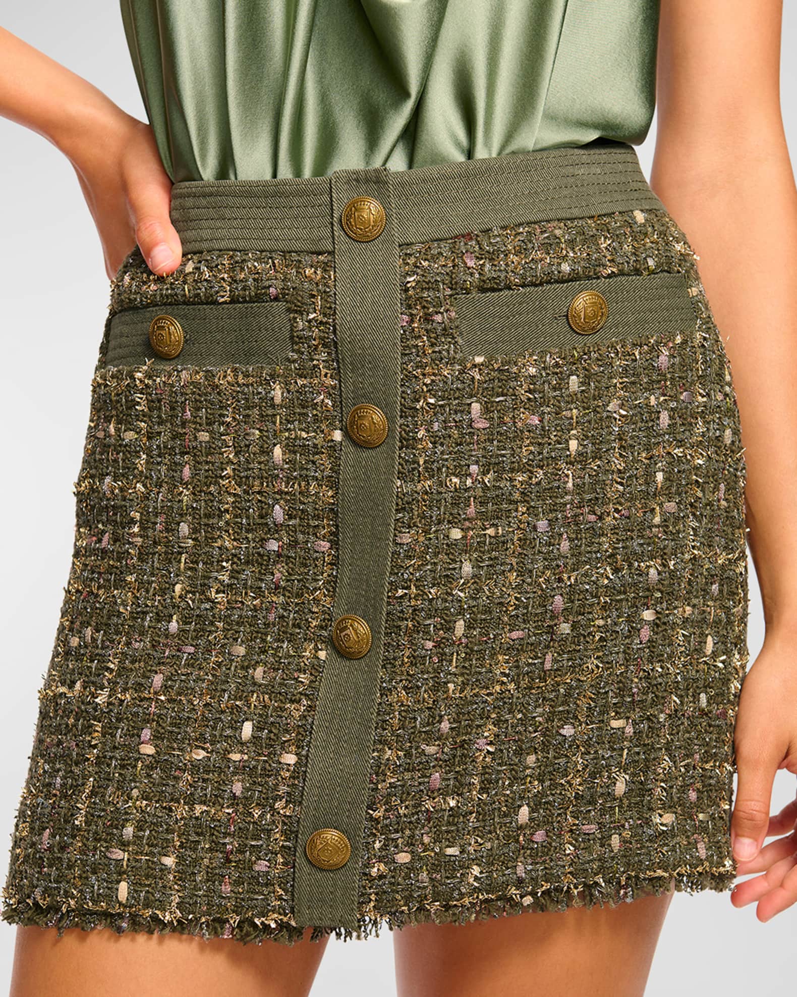 Ramy Brook Denver Tweed Mini Skirt | Neiman Marcus