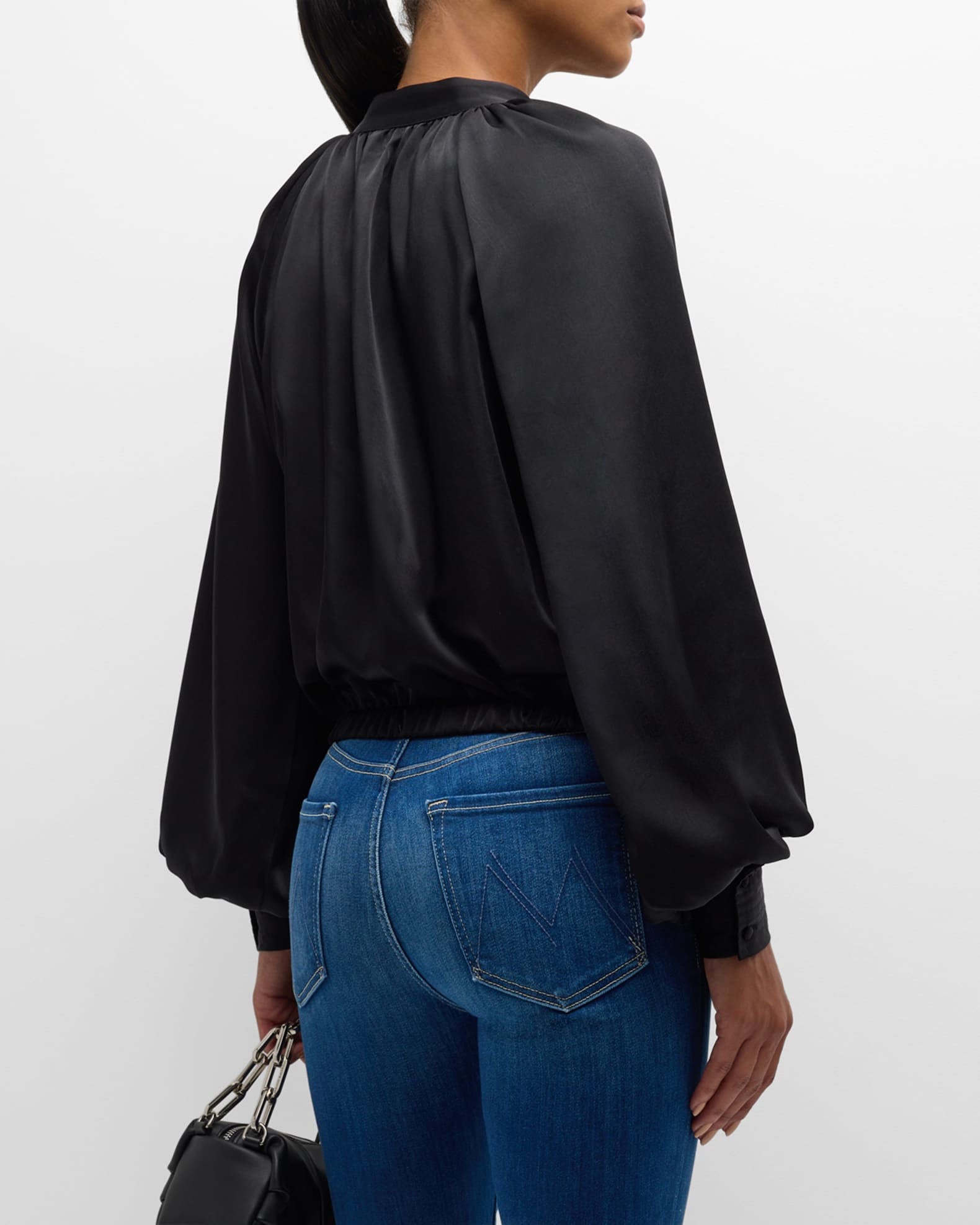 Ramy Brook Nevada Satin Blouse | Neiman Marcus