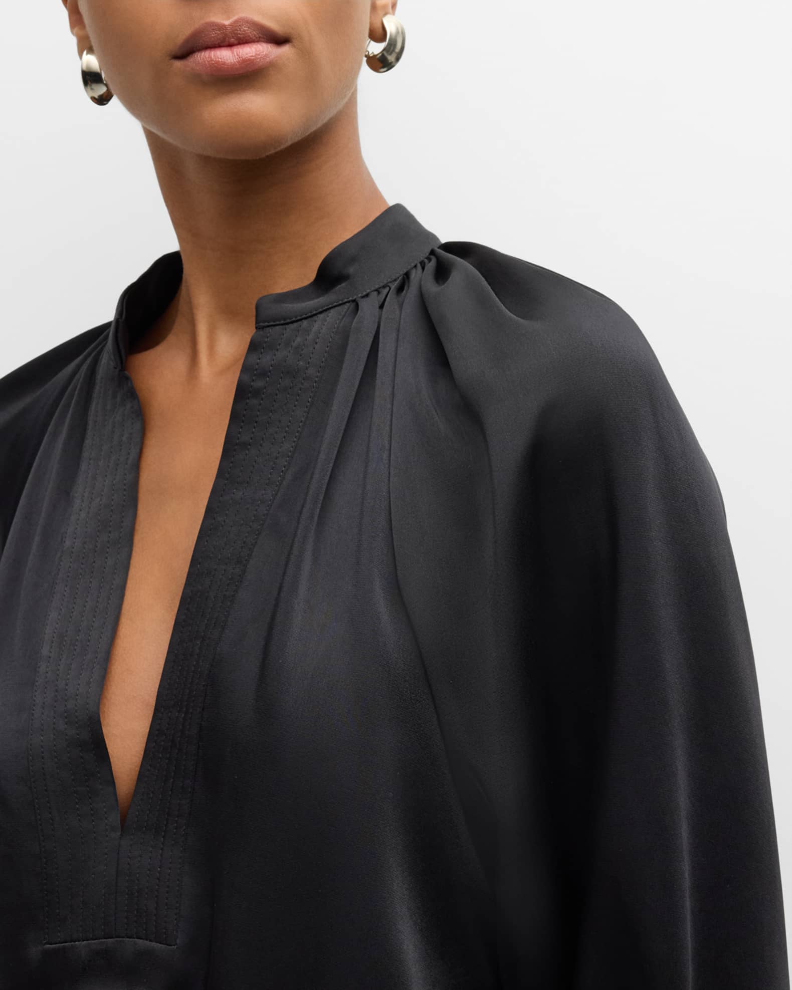 Ramy Brook Nevada Satin Blouse | Neiman Marcus