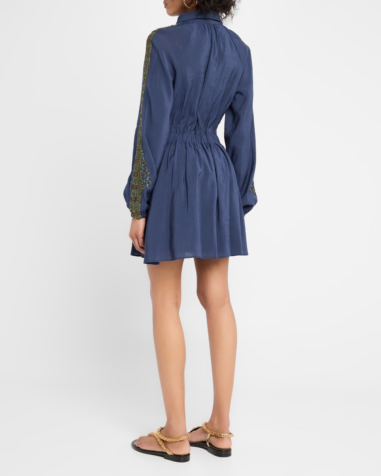 Ramy Brook Cady Long-Sleeve Mini Dress | Neiman Marcus