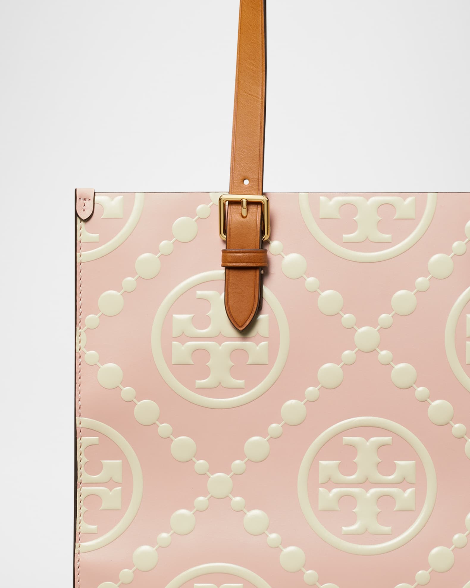 Tory Burch Small T Monogram Embossed Leather Tote Bag | Neiman Marcus