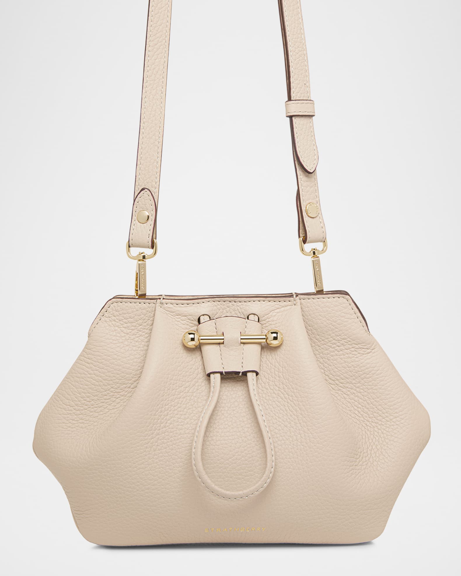 STRATHBERRY Osette Drawstring Leather Crossbody Bag | Neiman Marcus