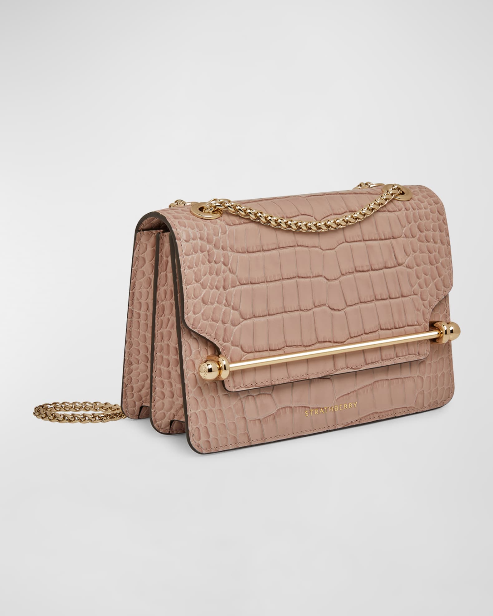 STRATHBERRY Mini East-West Croc-Embossed Leather Crossbody Bag | Neiman ...