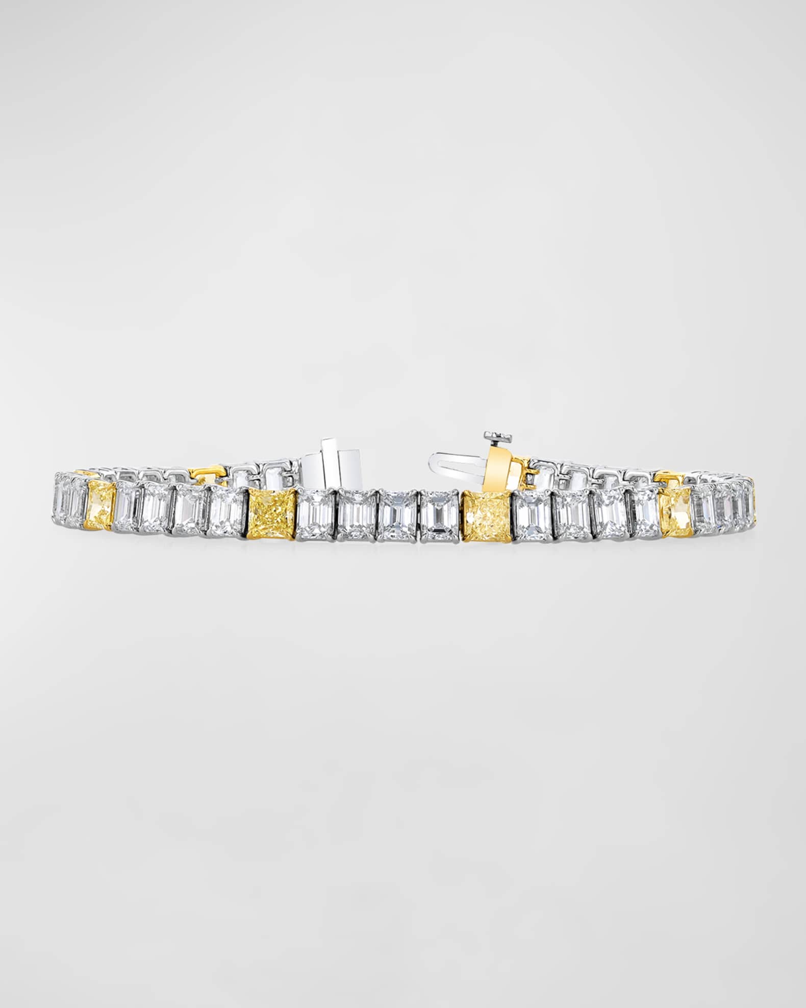 Neiman Marcus Diamonds Platinum and 18K Gold Alternating Diamond ...