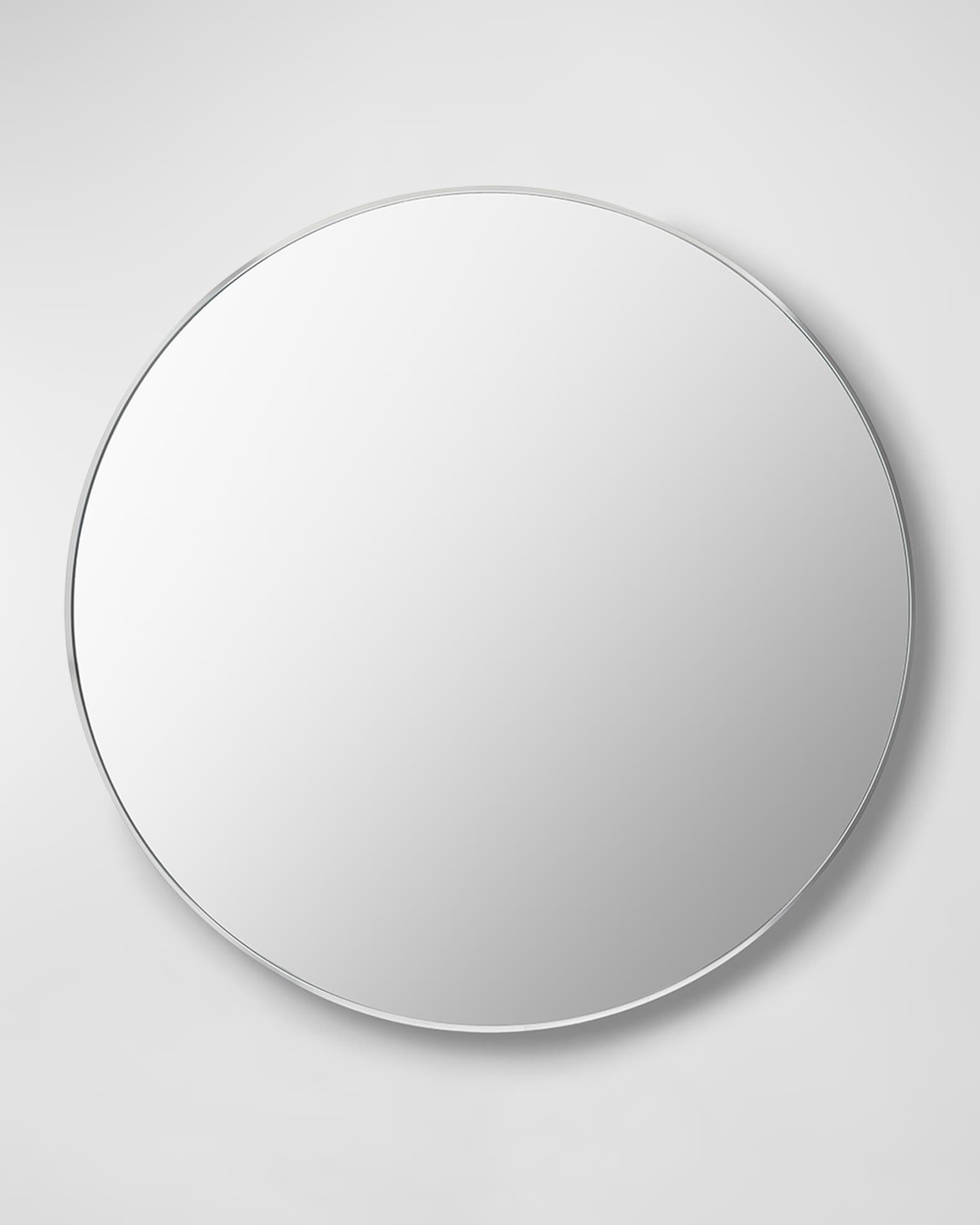 Surya Aranya 40" Round Wall Mirror, Silver | Neiman Marcus