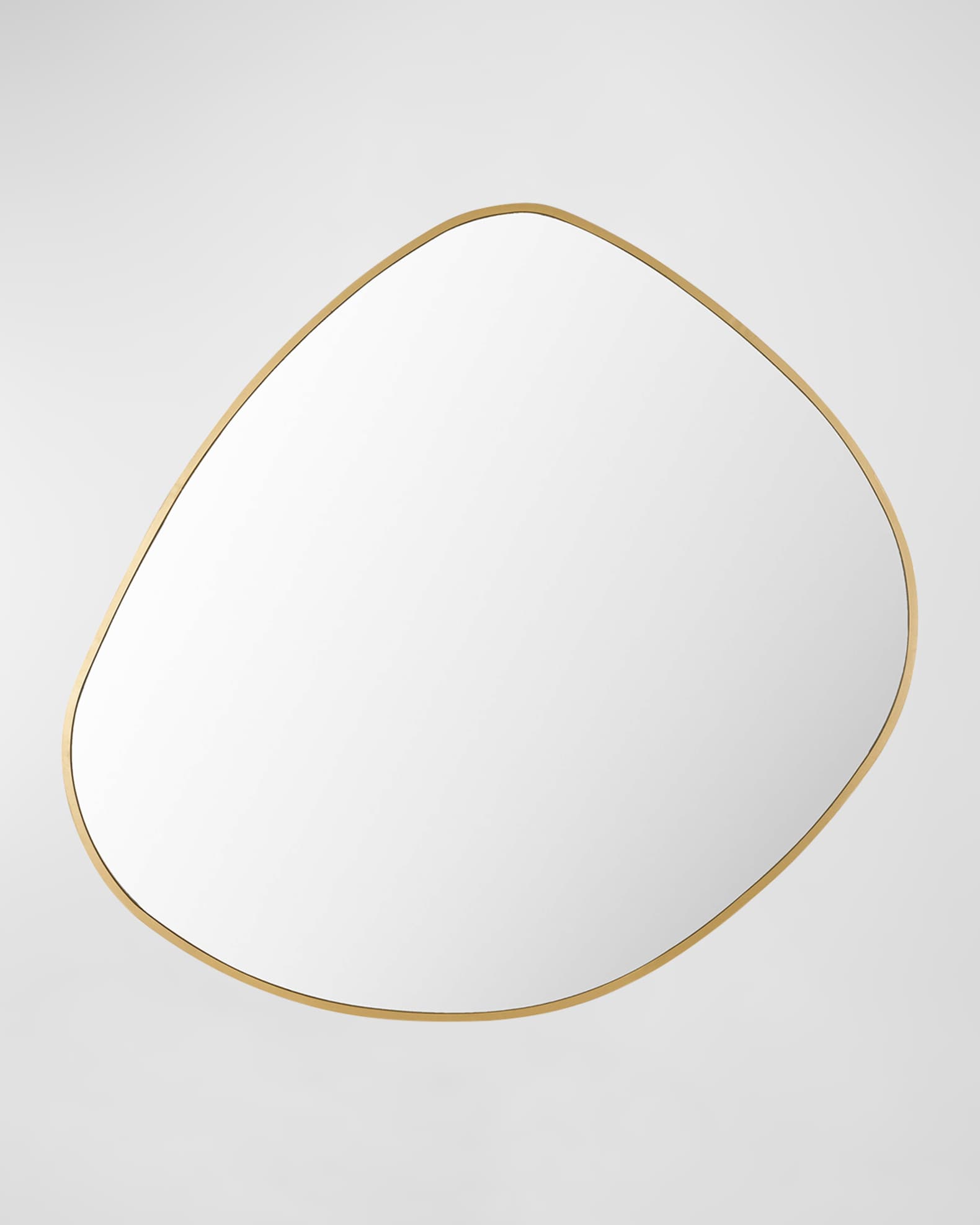 Surya Pebble 37" Free-Form Wall Mirror, Gold | Neiman Marcus